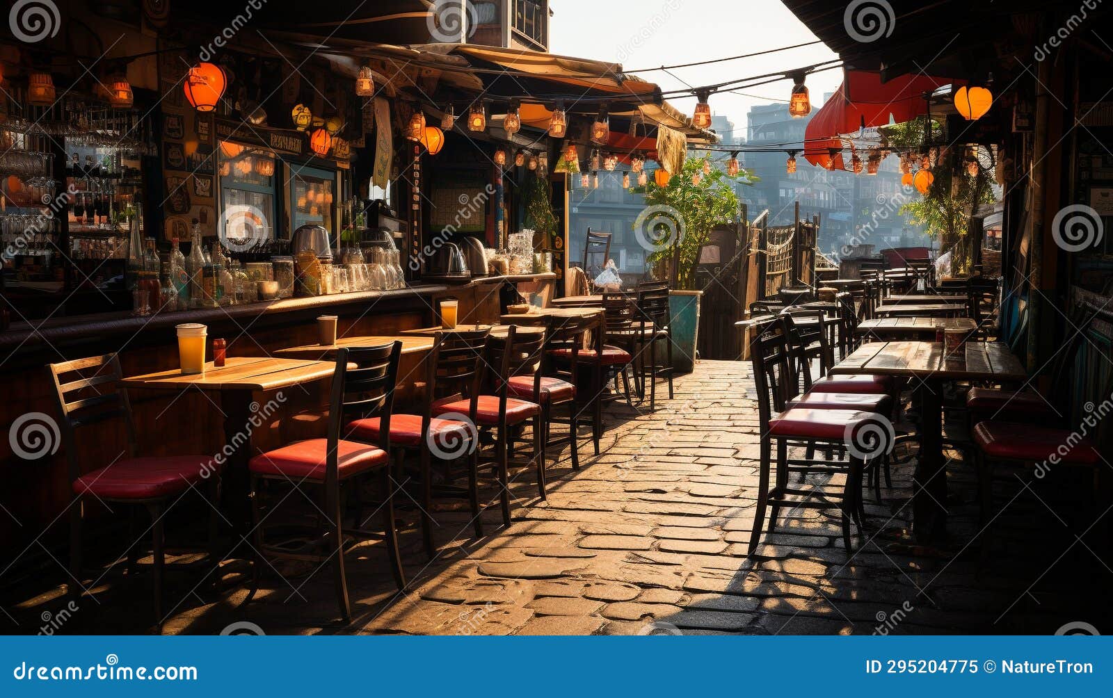 Cafe in the Night Restaurant in the Night Interior of Restaurant Stock ...