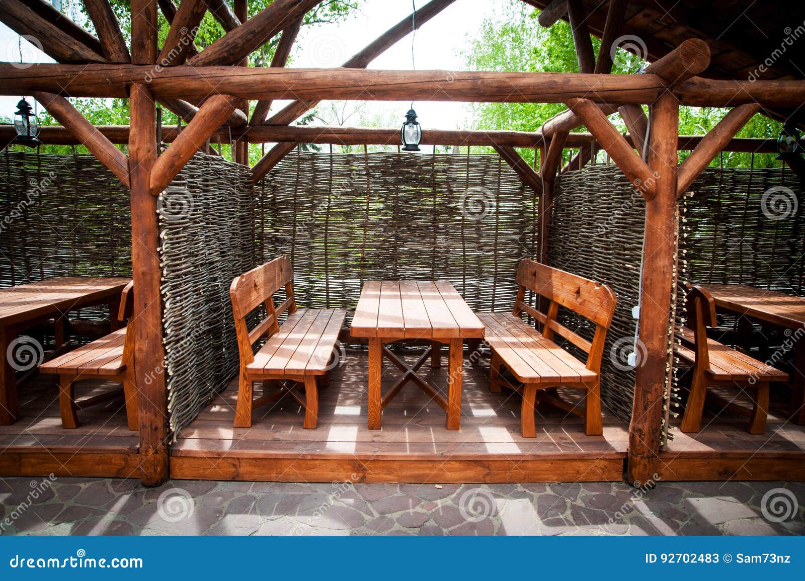 Cafe, Old Russian Style Terrace Stock Image - Image of style, culture ...