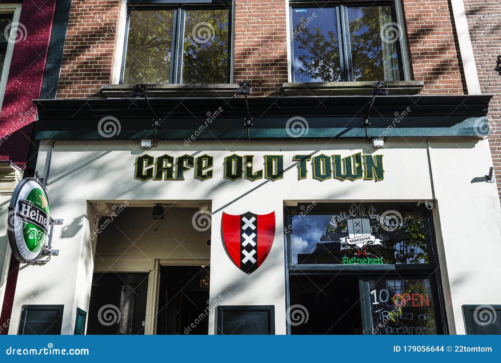 Cafe Old Town in Amsterdam, Netherlands Editorial Stock Image - Image ...