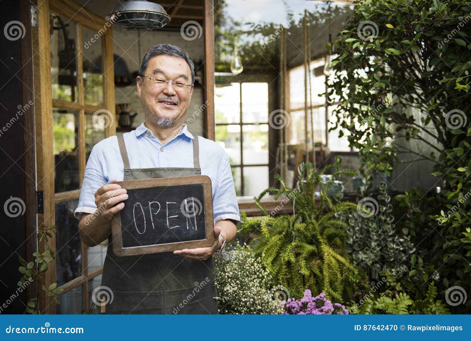 Cafe Open Shop Retail Welcome Notice Retail Front Stock Photo - Image ...