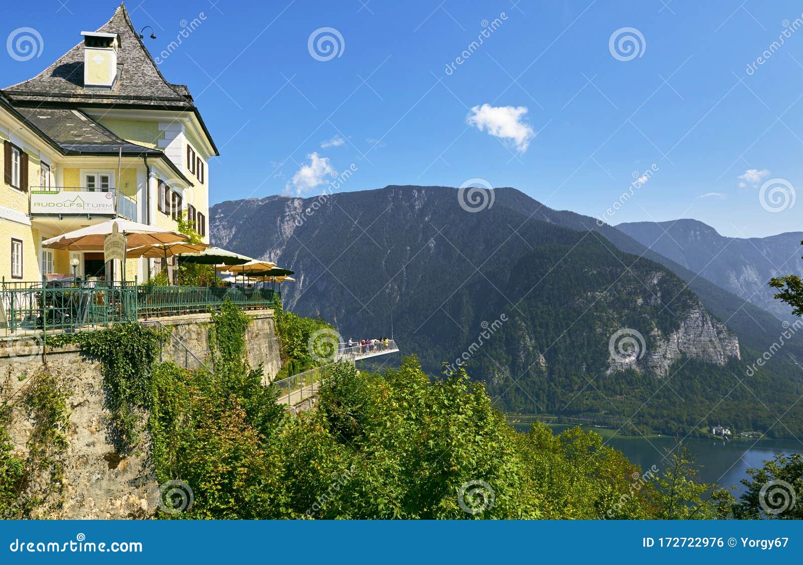 Hallstatt Lake From Salzwelten Salt Mines Viewpoint Stock Photography ...