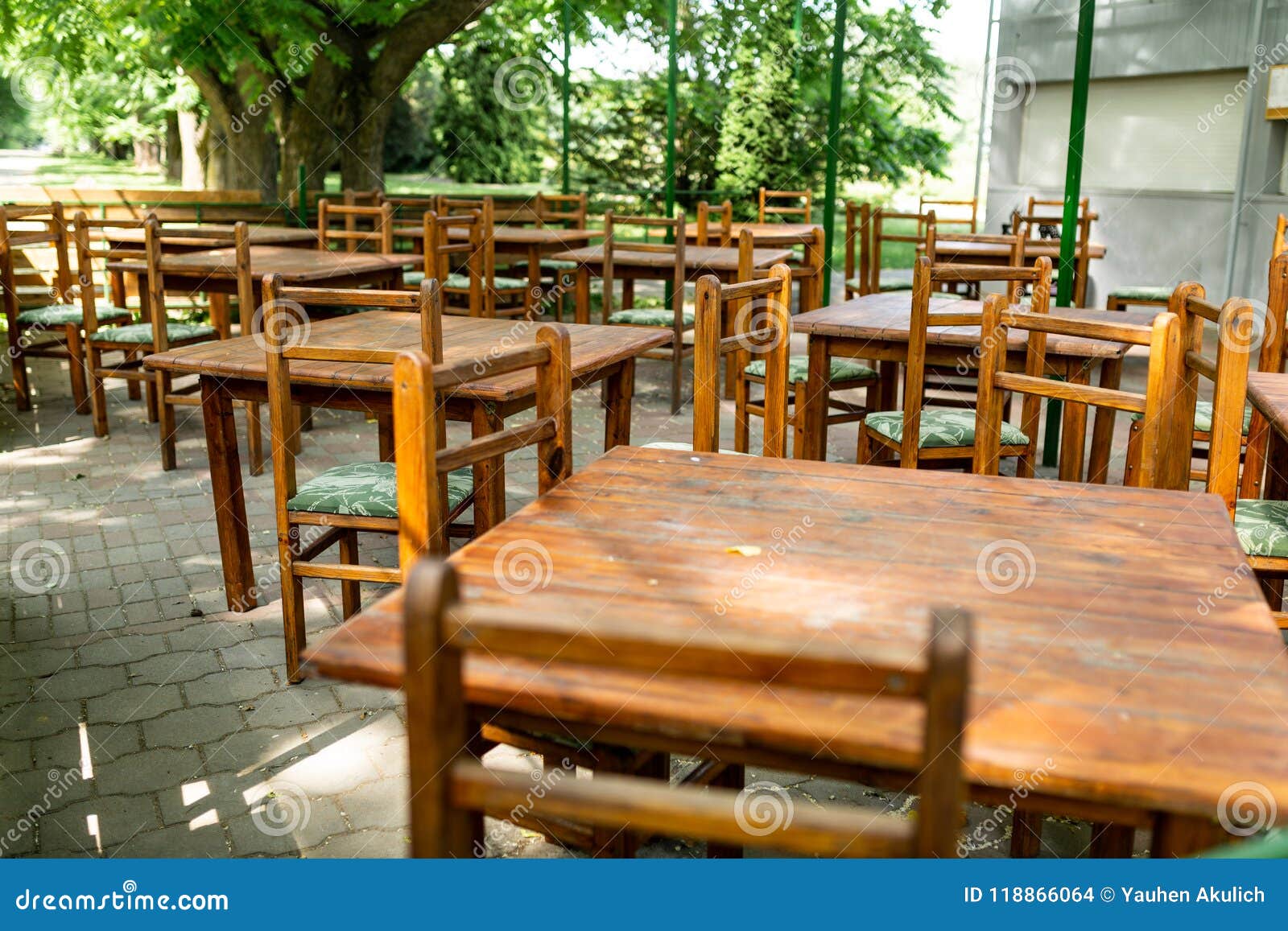 Cafe in the park stock photo. Image of europe, outdoor - 118866064