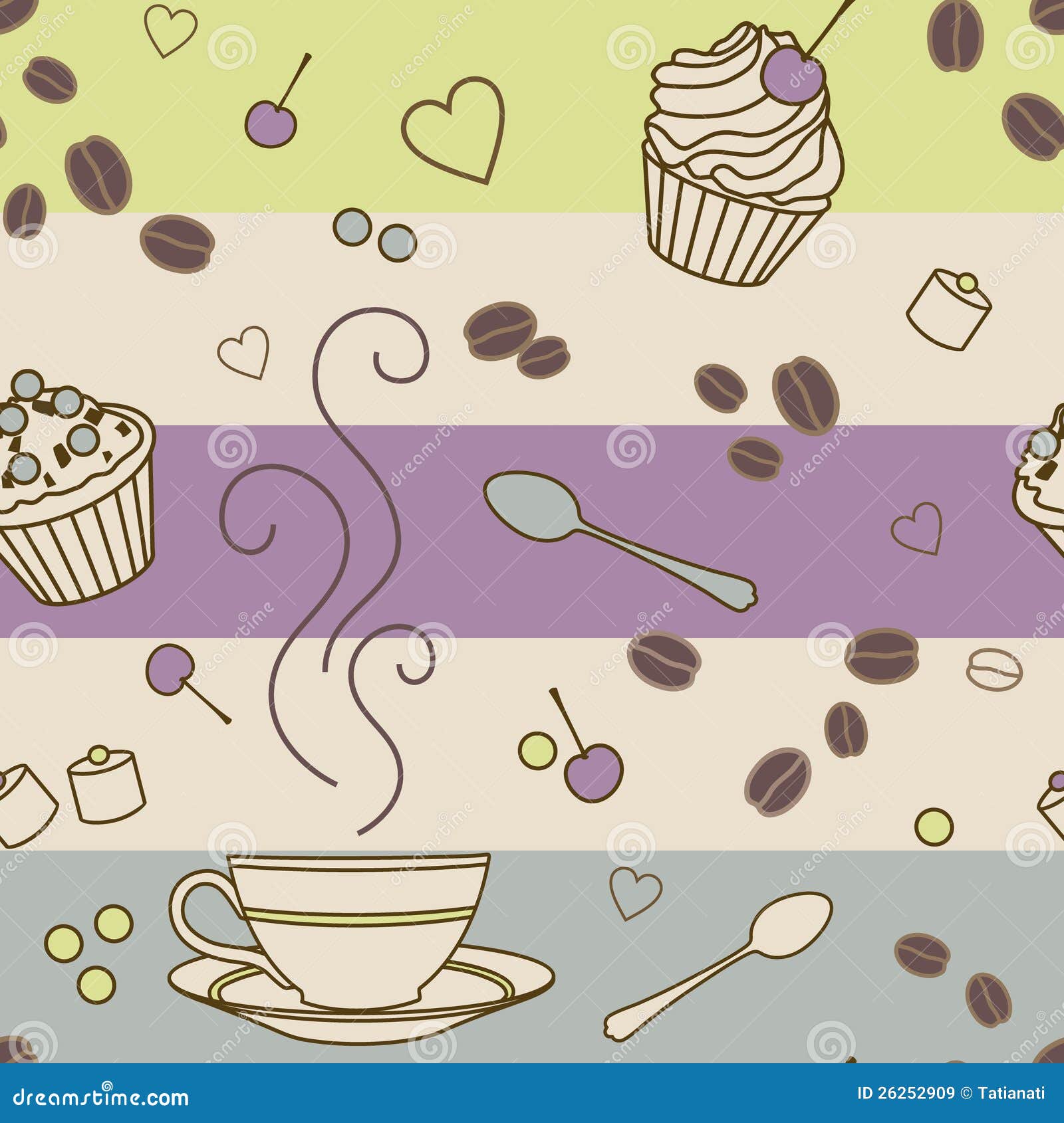 Cafe-pattern stock vector. Illustration of saucer, bake - 26252909