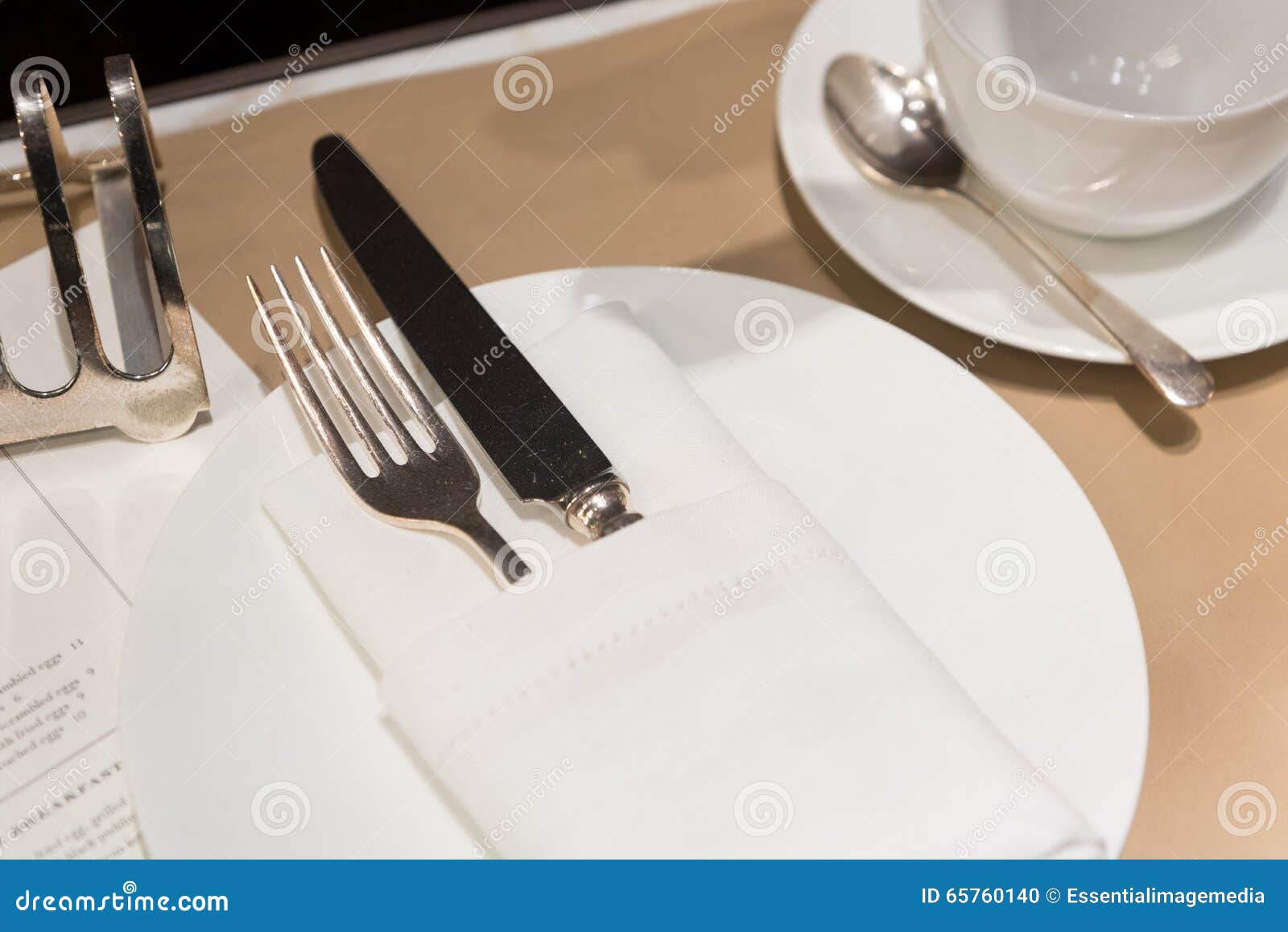 Cafe Place Setting stock photo. Image of catering, lunch - 65760140