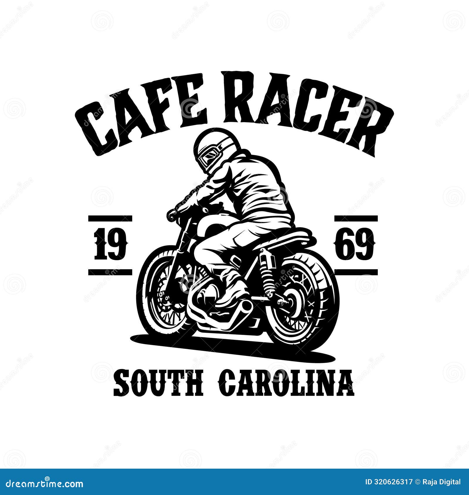 Custom Motor Front View Monochrome Vector Isolated Eps Cartoondealer