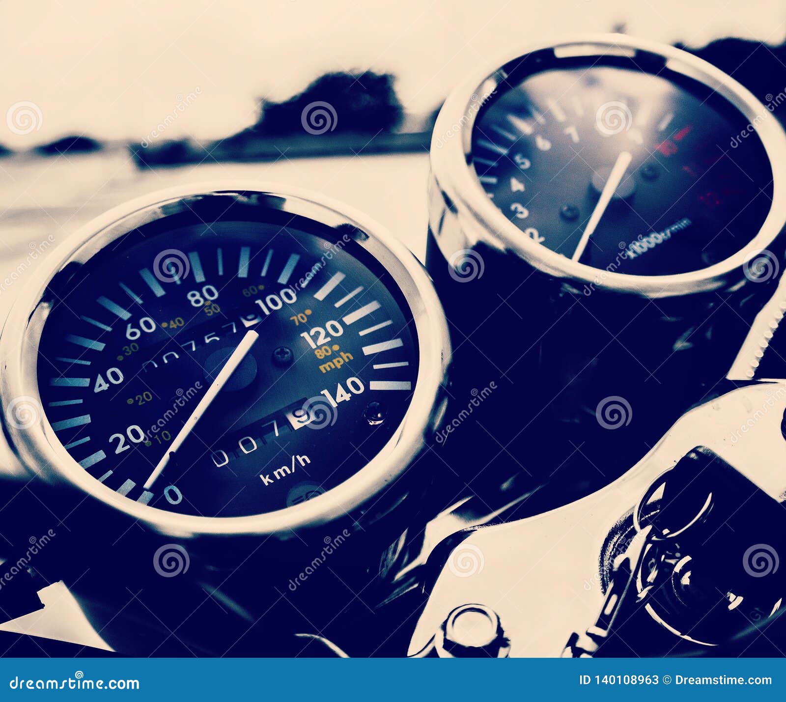 Cafe racer stock image. Image of cluster, instrument - 140108963