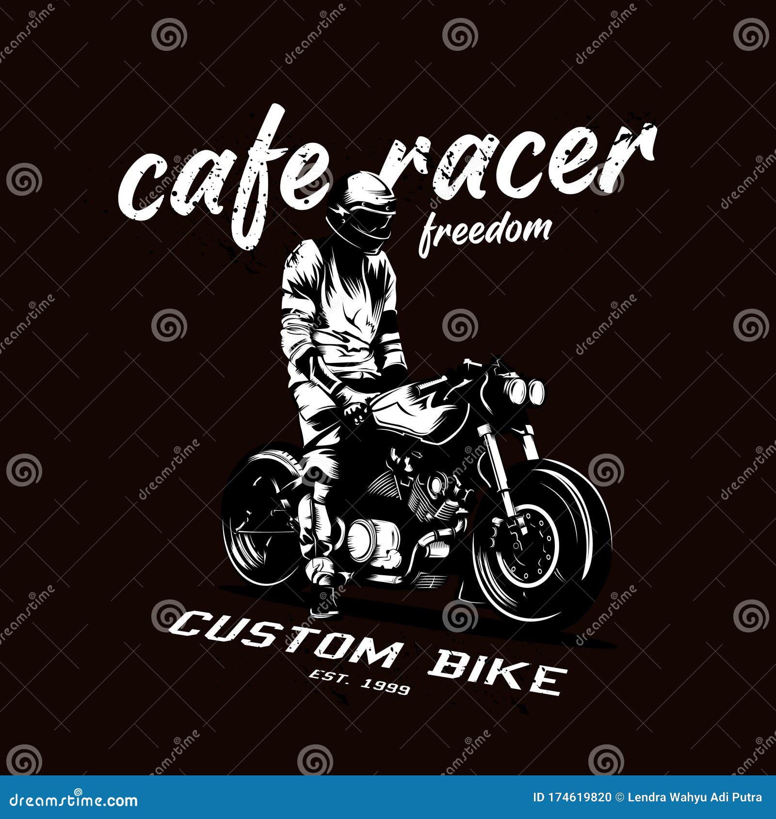 Cafe Racer Vector Illustration Stock Illustration - Illustration of ...