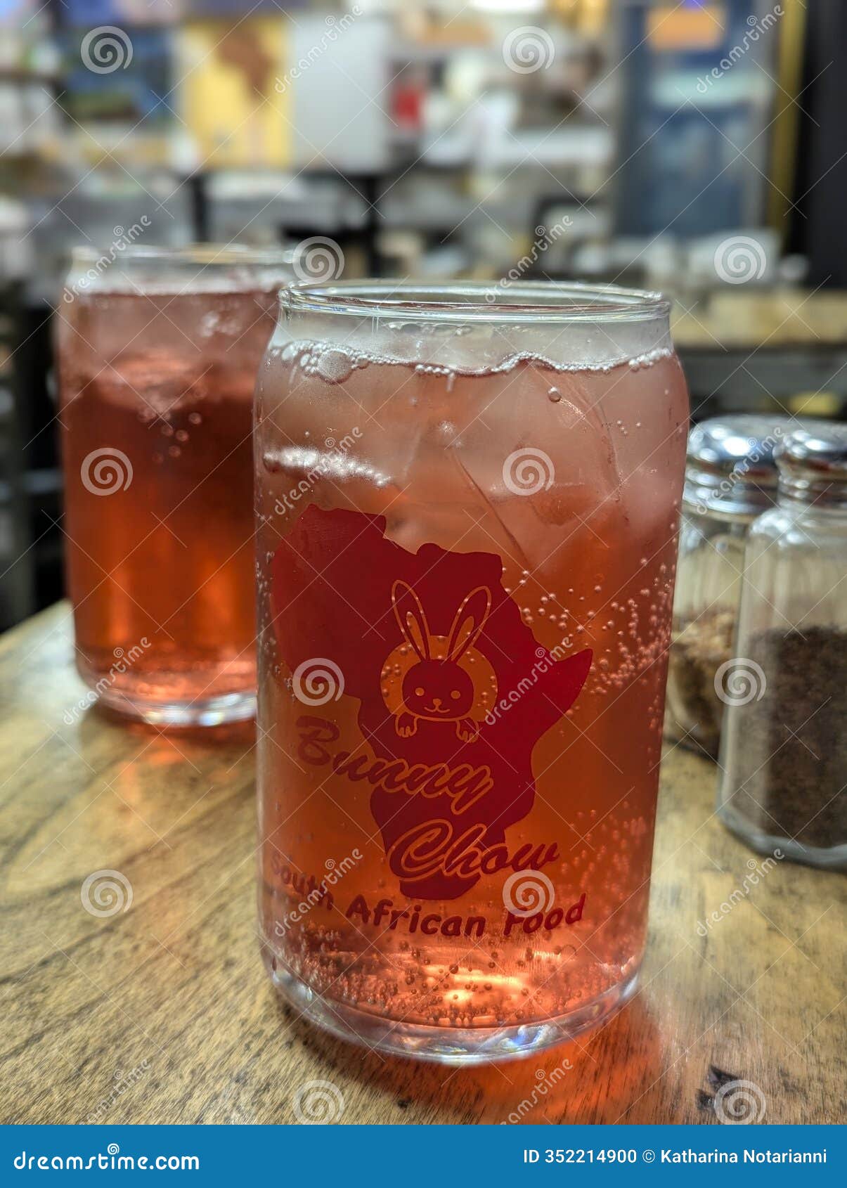 Cafe Series Bunny Chow Hibiscus Ginger Drink on Ice Editorial Image ...