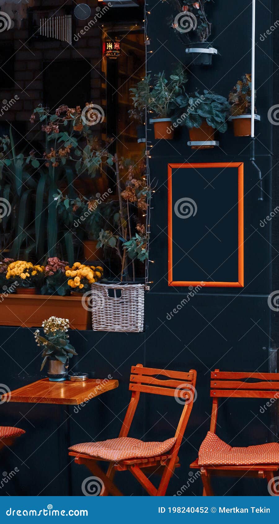 Cafe Shop, Dark Concept, Natural Styling. Modern Architecture Stock ...