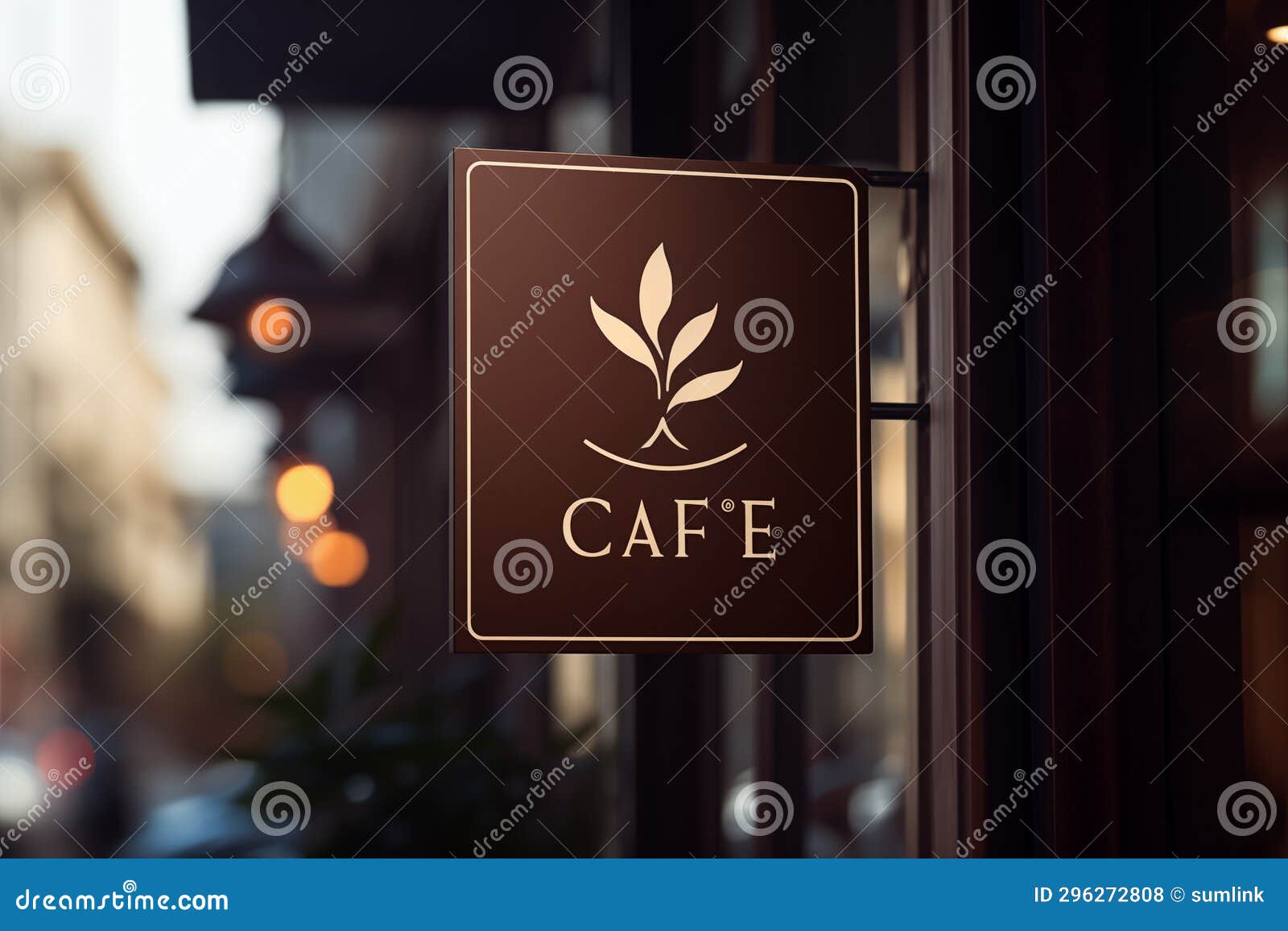 Cafe shop sign logo stock illustration. Illustration of black - 296272808