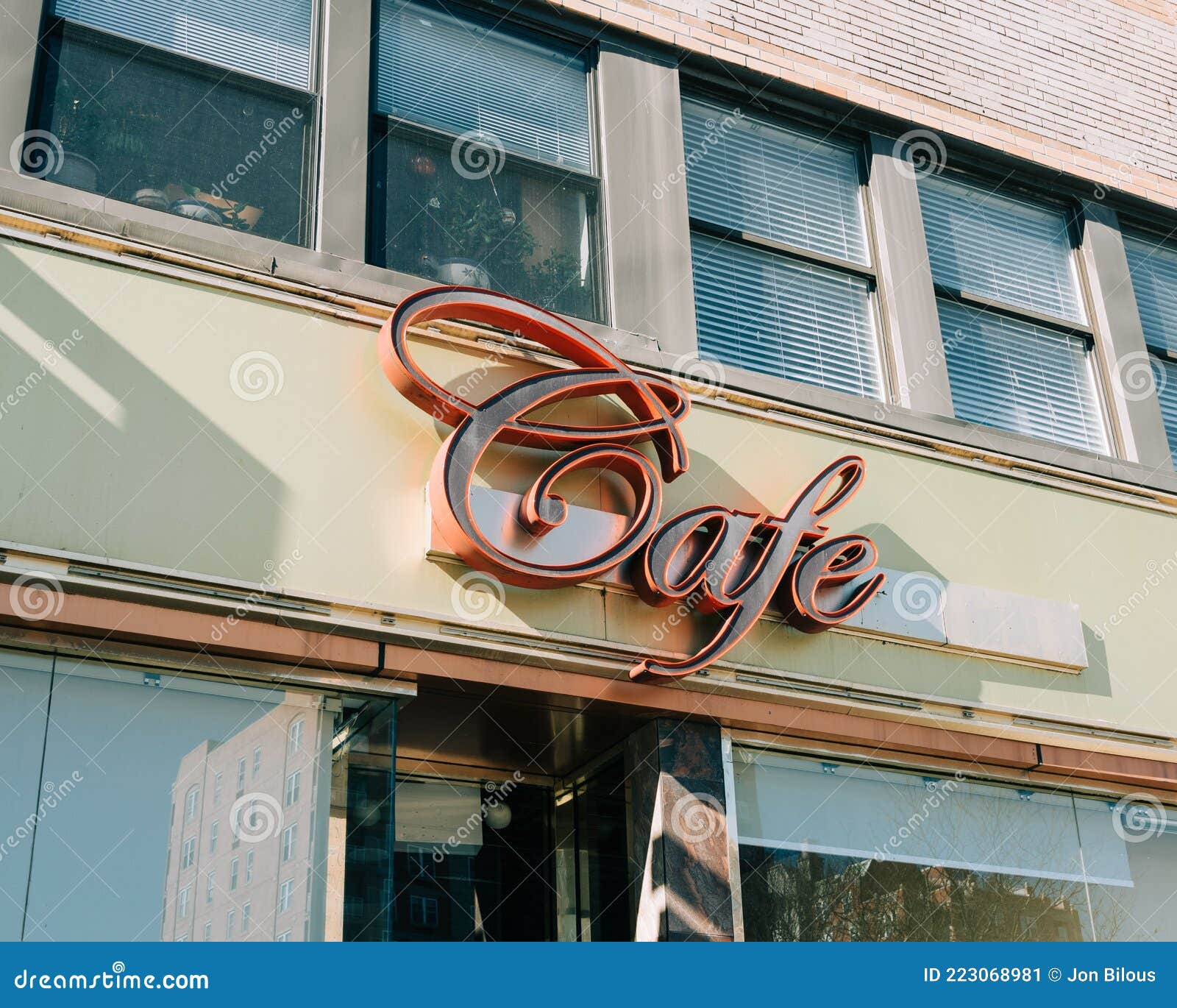 Cafe Sign in Brighton Beach, Brooklyn, New York Editorial Photo - Image ...