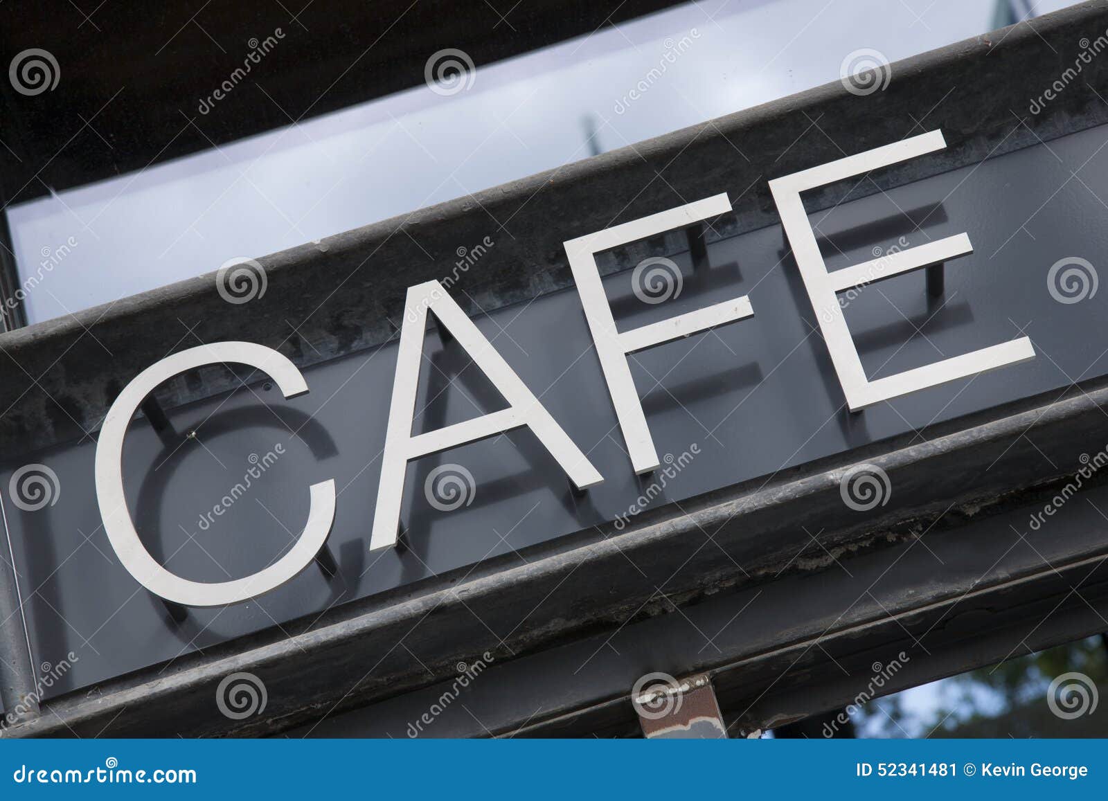 Cafe Sign stock image. Image of text, cafe, drink, tilt - 52341481