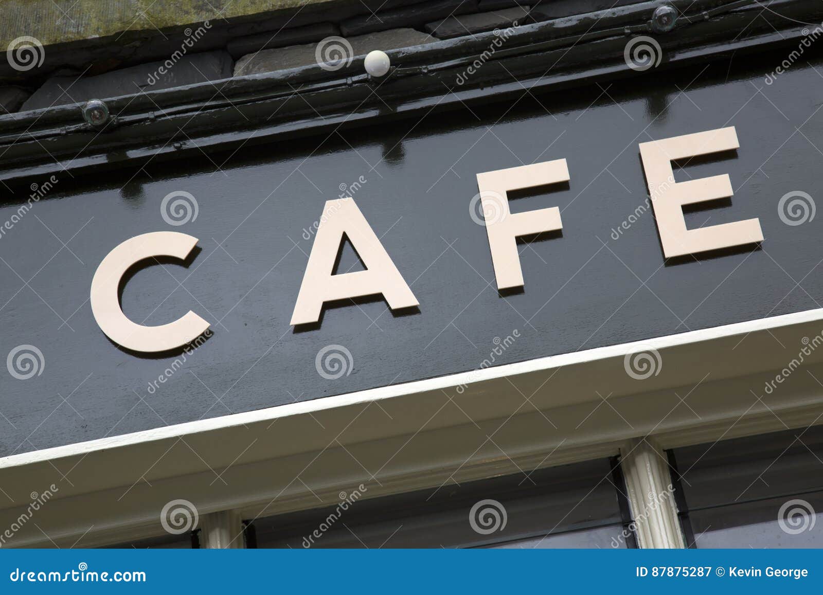 Cafe Sign; England stock image. Image of food, text, british - 87875287