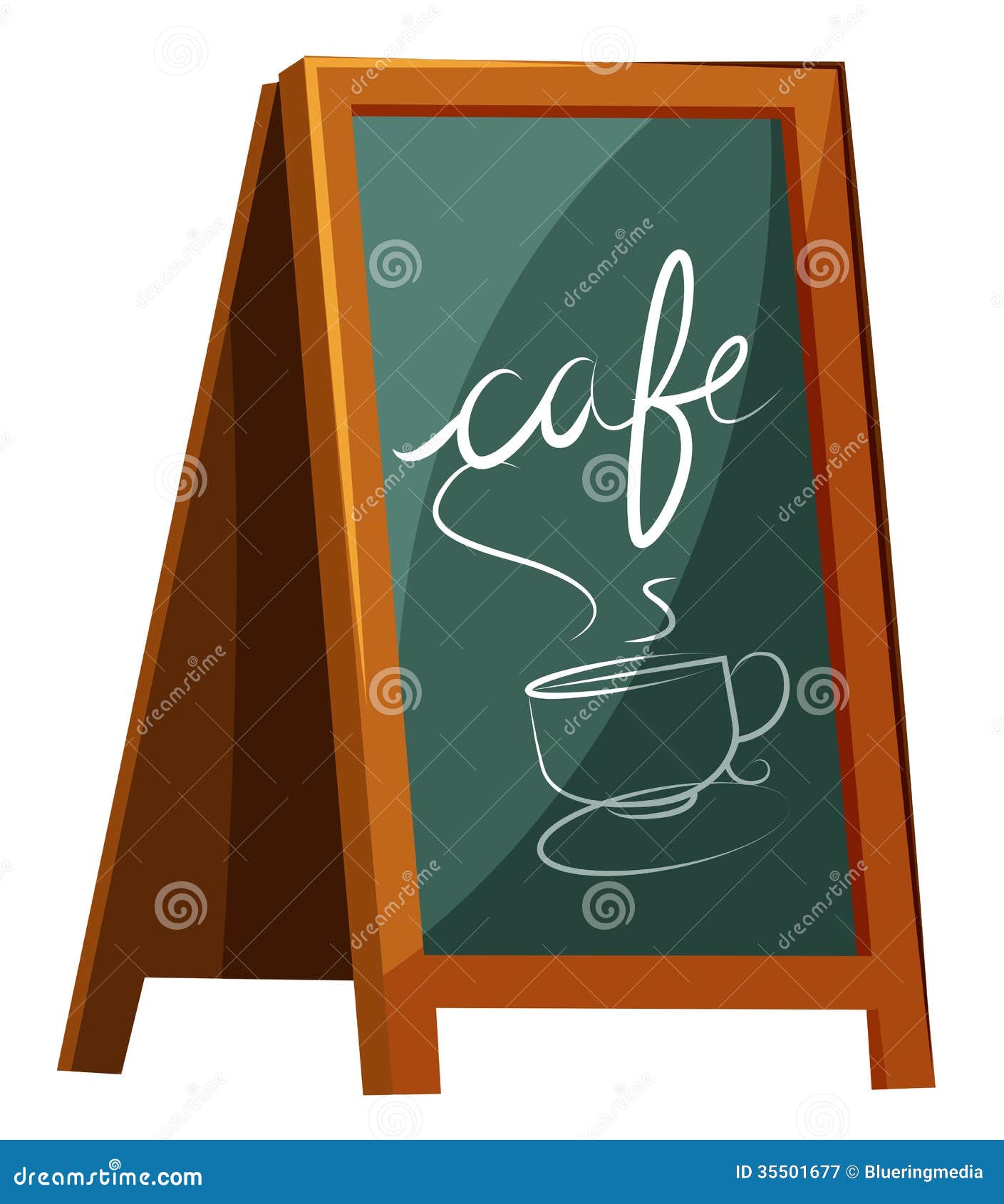 Cafe signage stock vector. Illustration of sides, scientific - 35501677