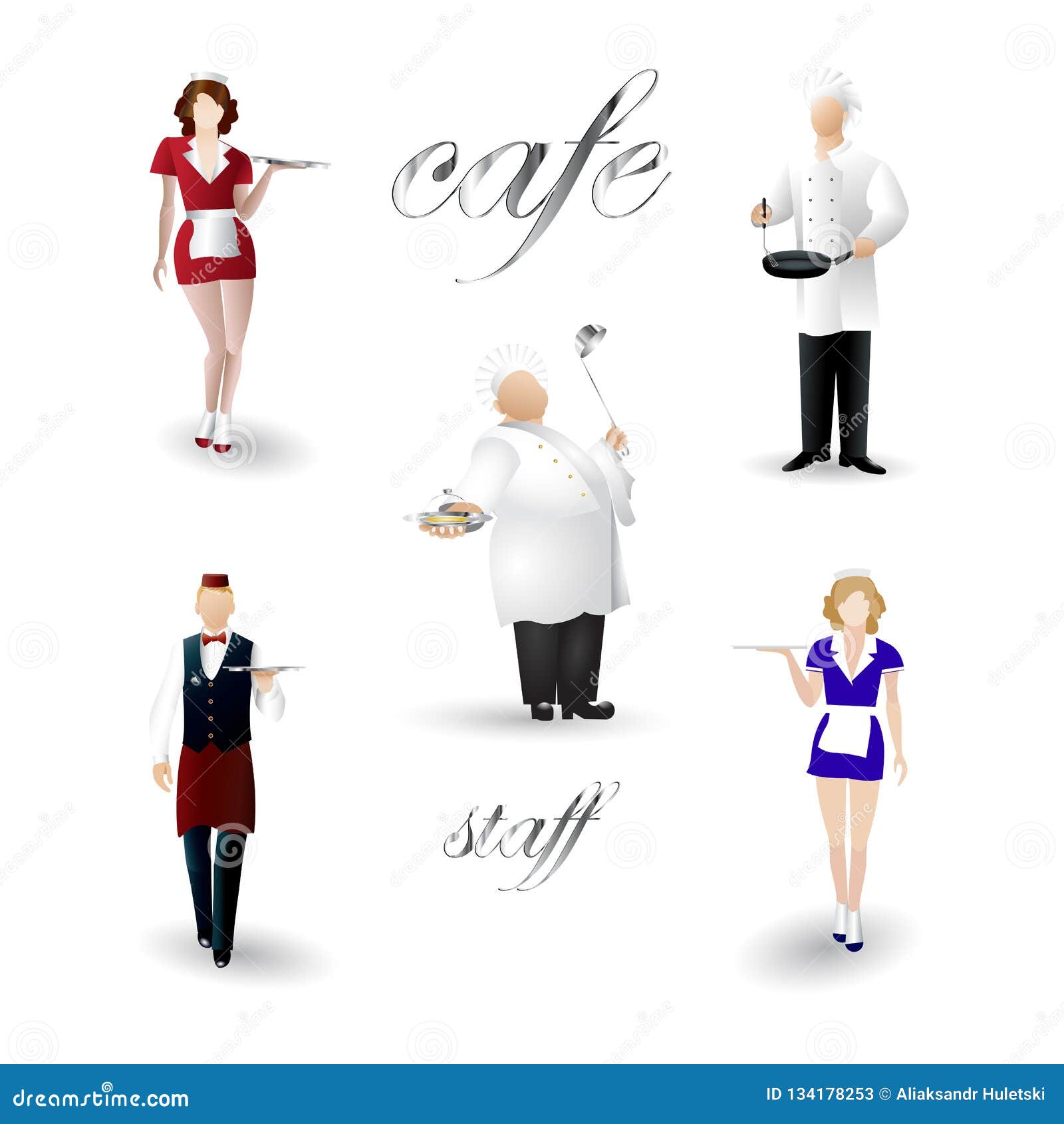 Cafe_staff stock vector. Illustration of character, vector - 134178253