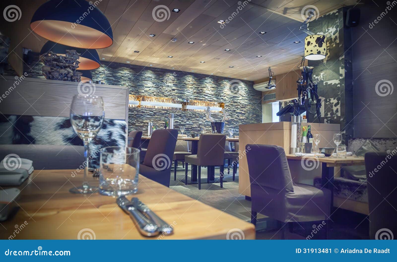 Cafe with stone wall stock image. Image of light, shopping - 31913481