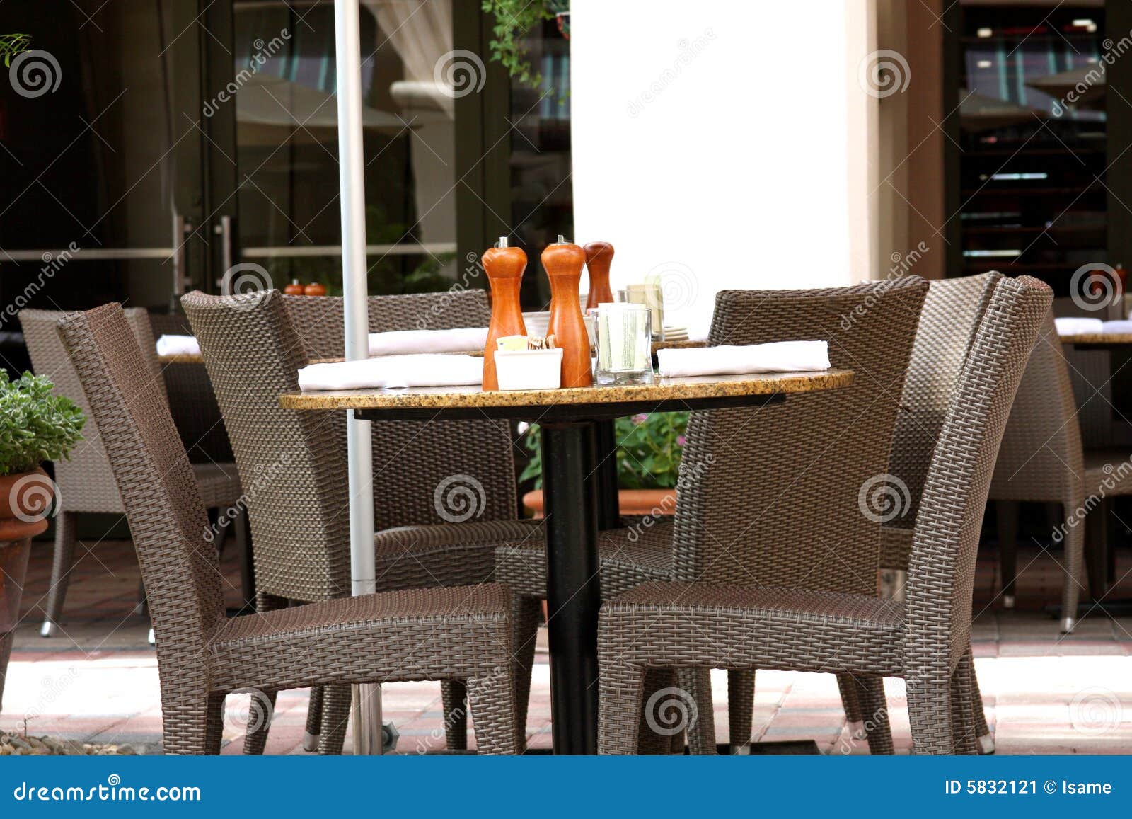 Cafe table stock image. Image of cafe, dinner, empty, napkin - 5832121