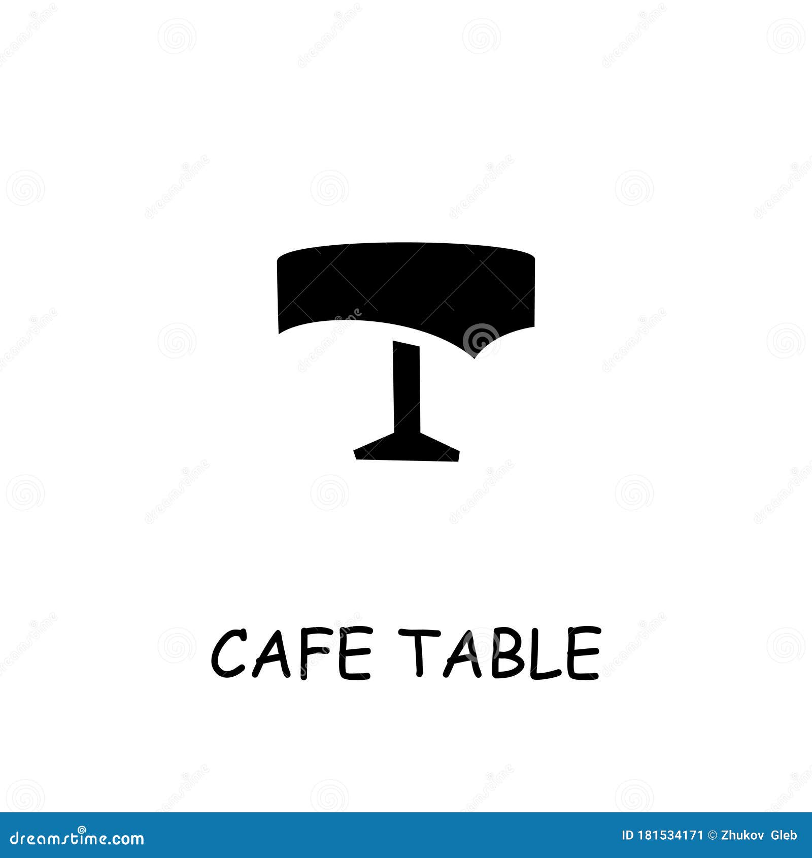 Cafe Table Flat Vector Icon Stock Illustration - Illustration of ...