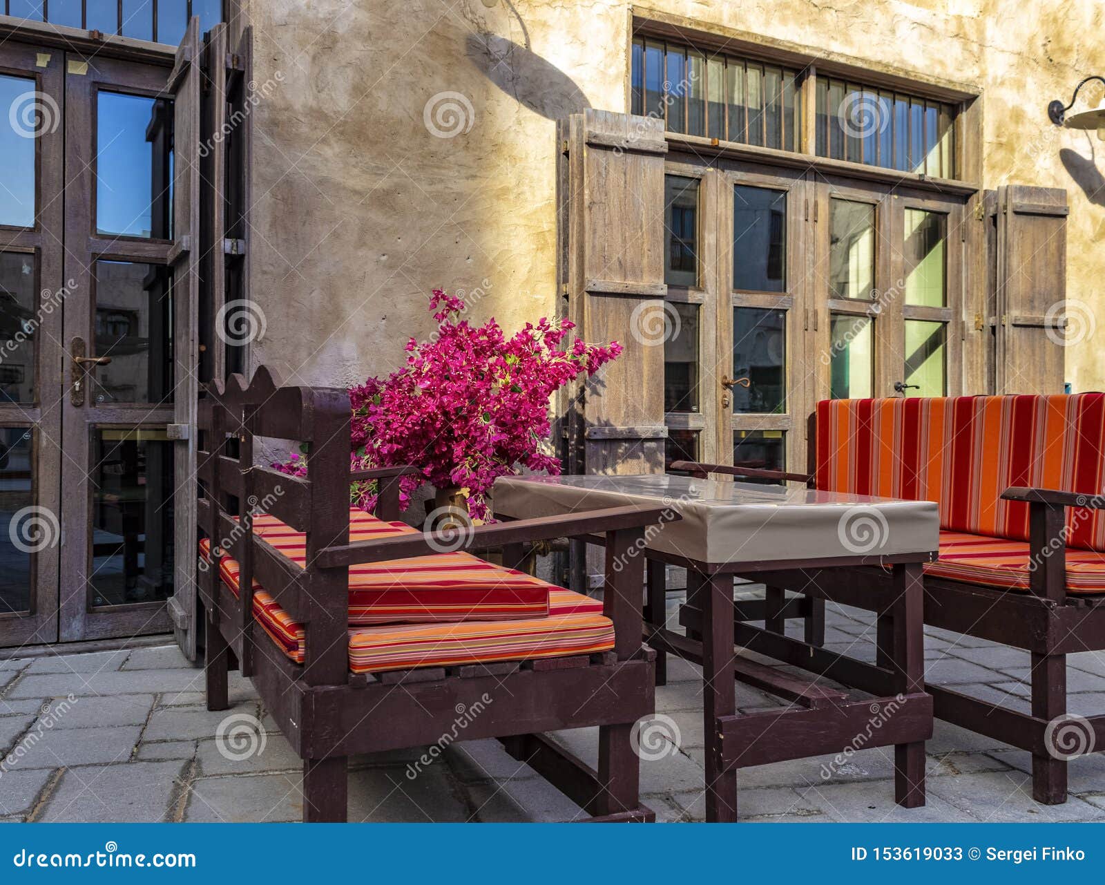 Cafe table setting stock image. Image of arranged, detail - 153619033