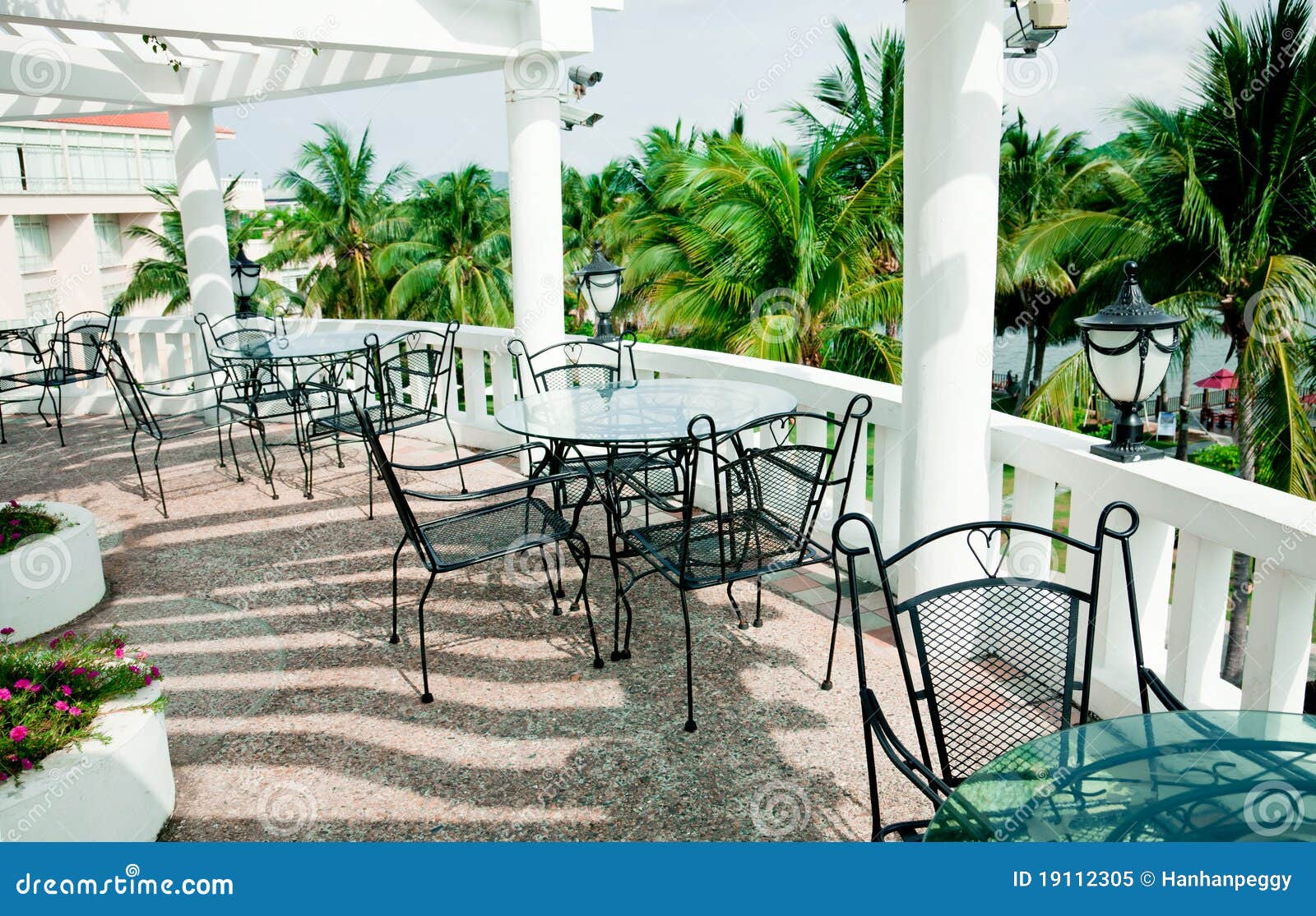 Cafe terrace stock image. Image of hotel, holiday, glass - 19112305