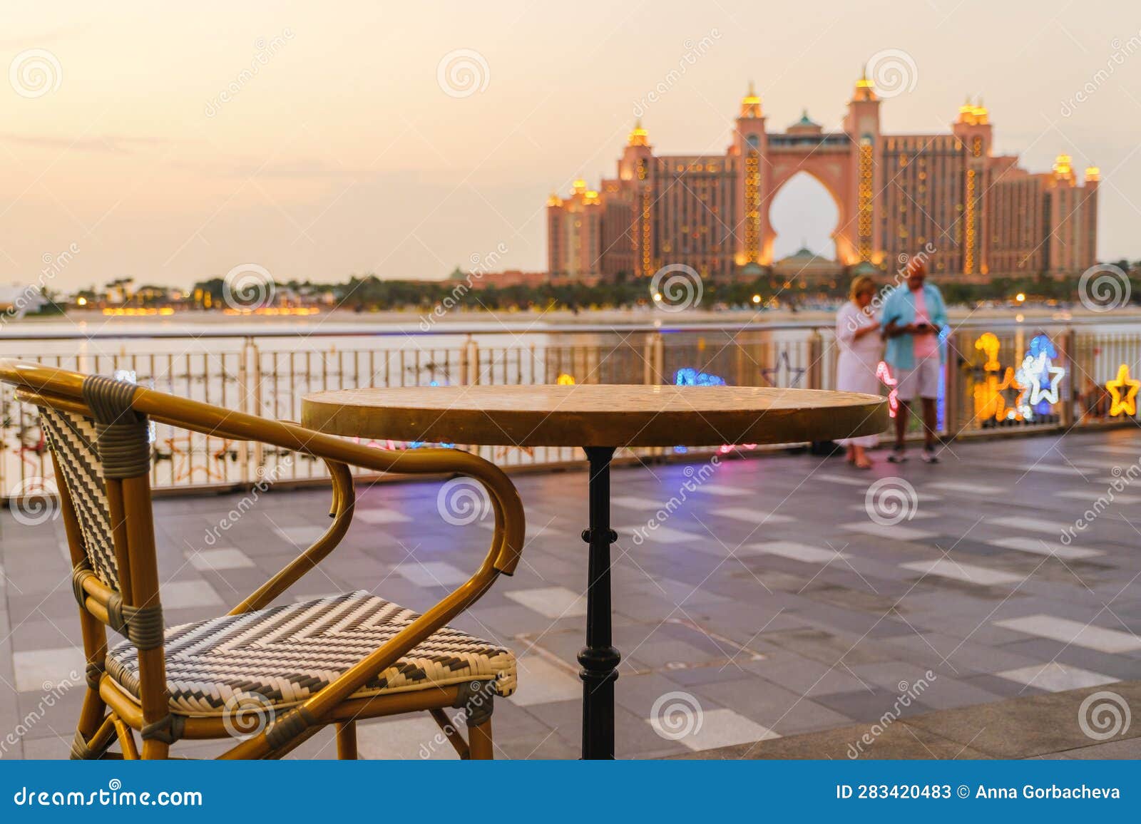 Cafe with View on Atlantis Hotel Editorial Stock Photo - Image of ...