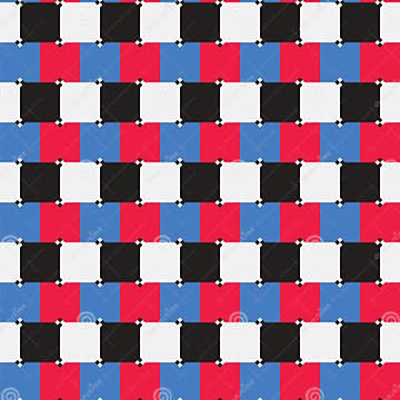 Cafe Wall Effect, Optical Illusion, Vector Seamless Pattern Stock ...