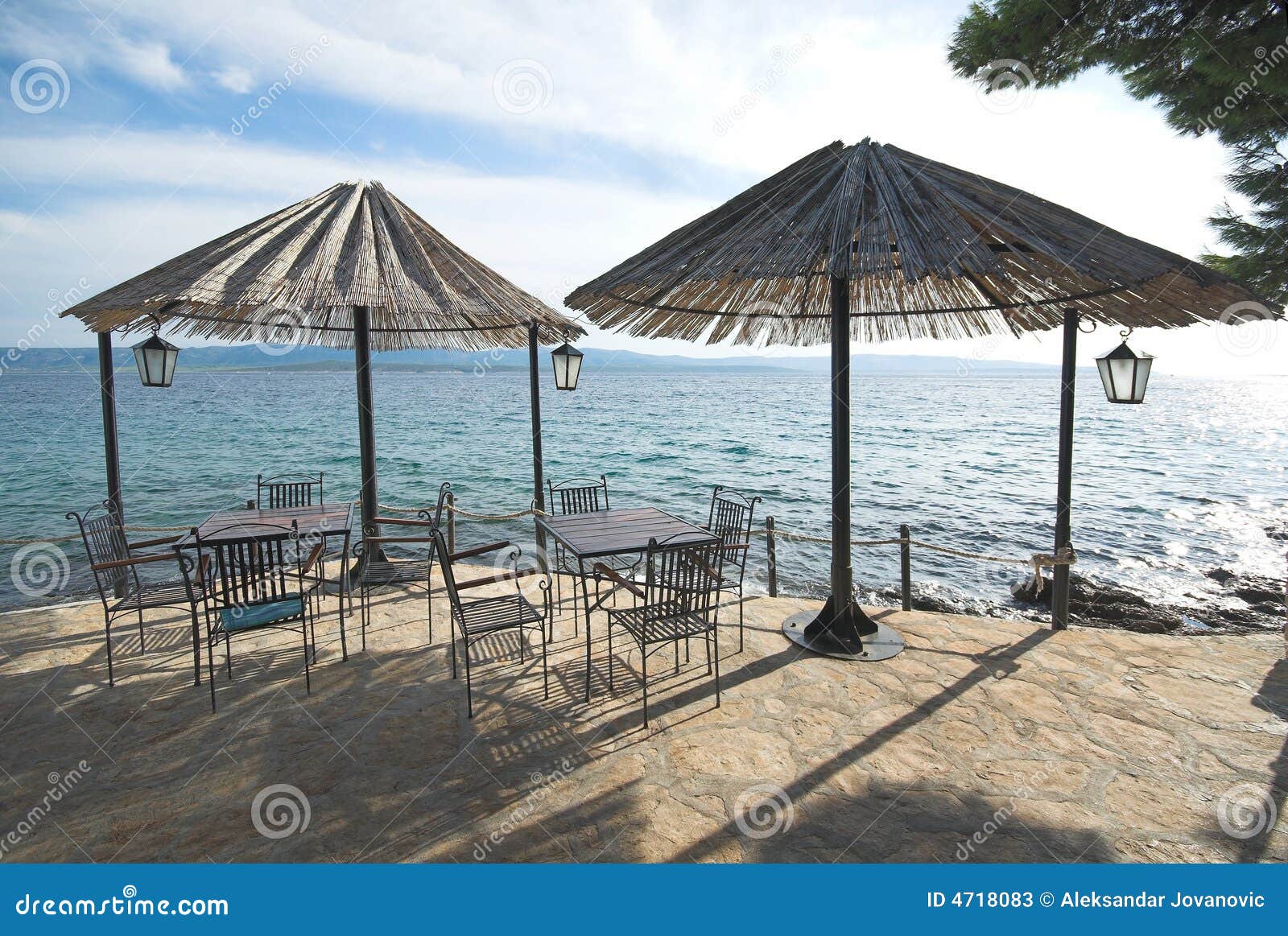 Cafe on water stock image. Image of dine, dining, chair - 4718083