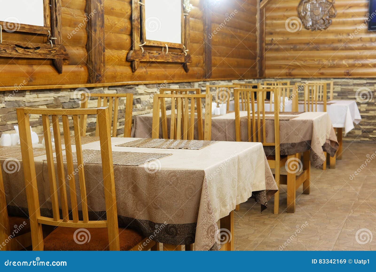 Cafe in a wooden house stock image. Image of dining, hotel - 83342169