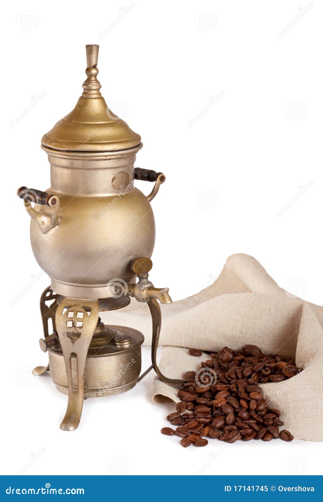 Cafetera Antigua Con La Lámpara De Alcohol Imagen de archivo - Imagen ...