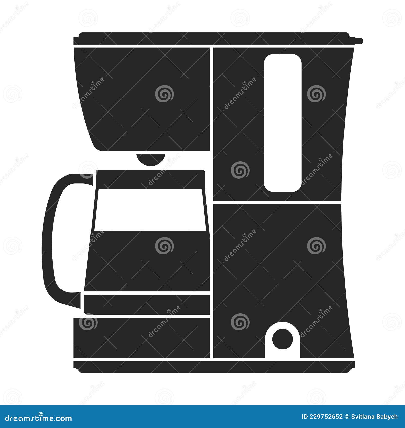 Cafetera Vector Iconnegro Icono Vector Aislado En Cafetera De Fondo ...