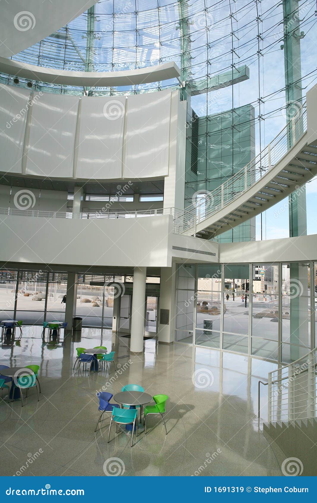Cafeteria stock image. Image of color, hall, bistro, window - 1691319