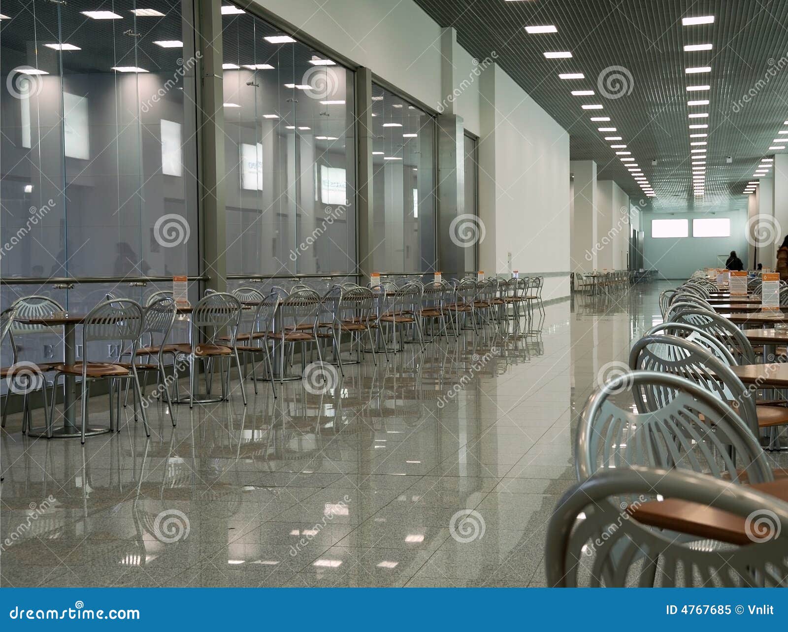Cafeteria stock image. Image of perspective, chair, commercial - 4767685