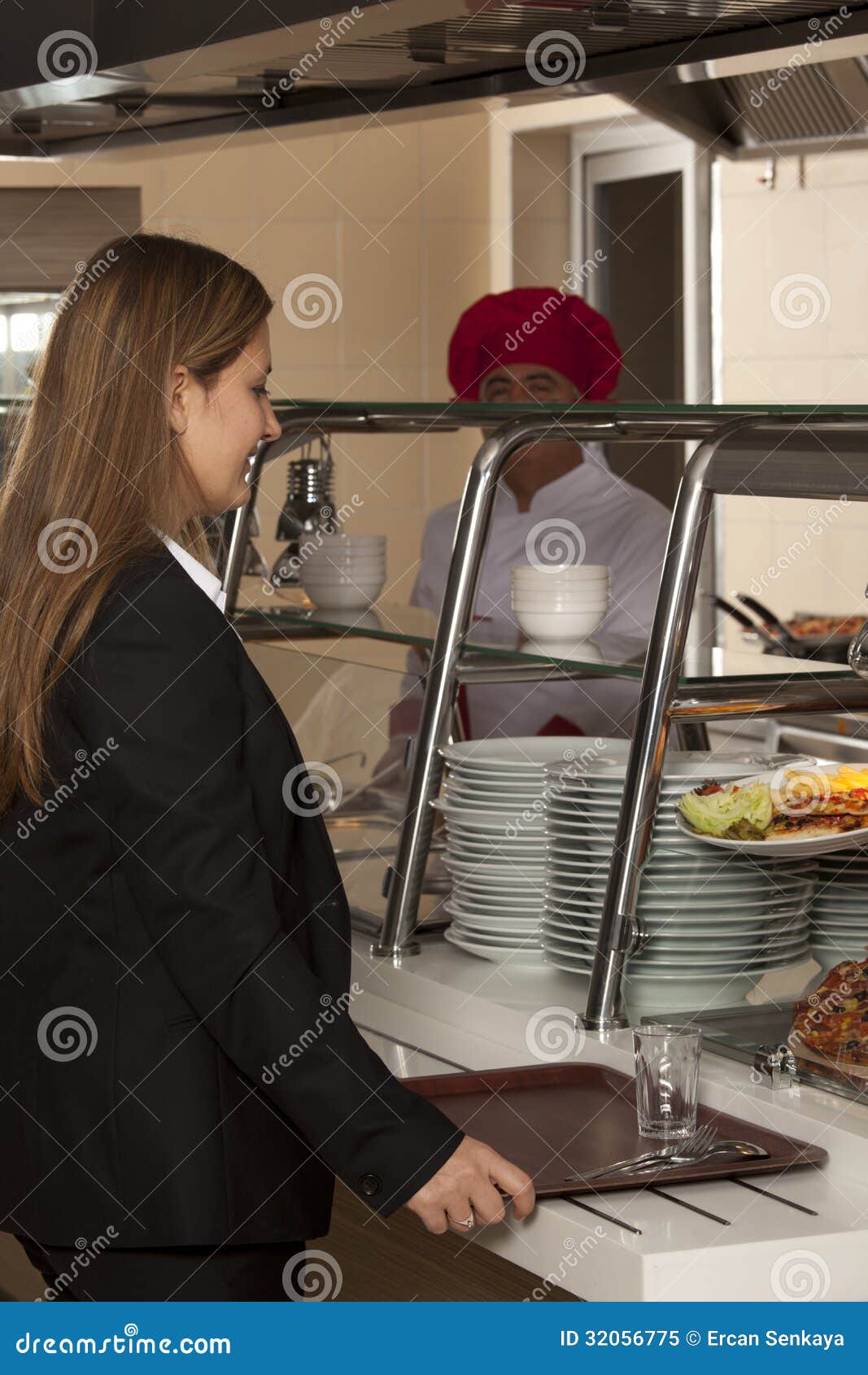 Cafeteria stock image. Image of selfservice, lunch, plate - 32056775