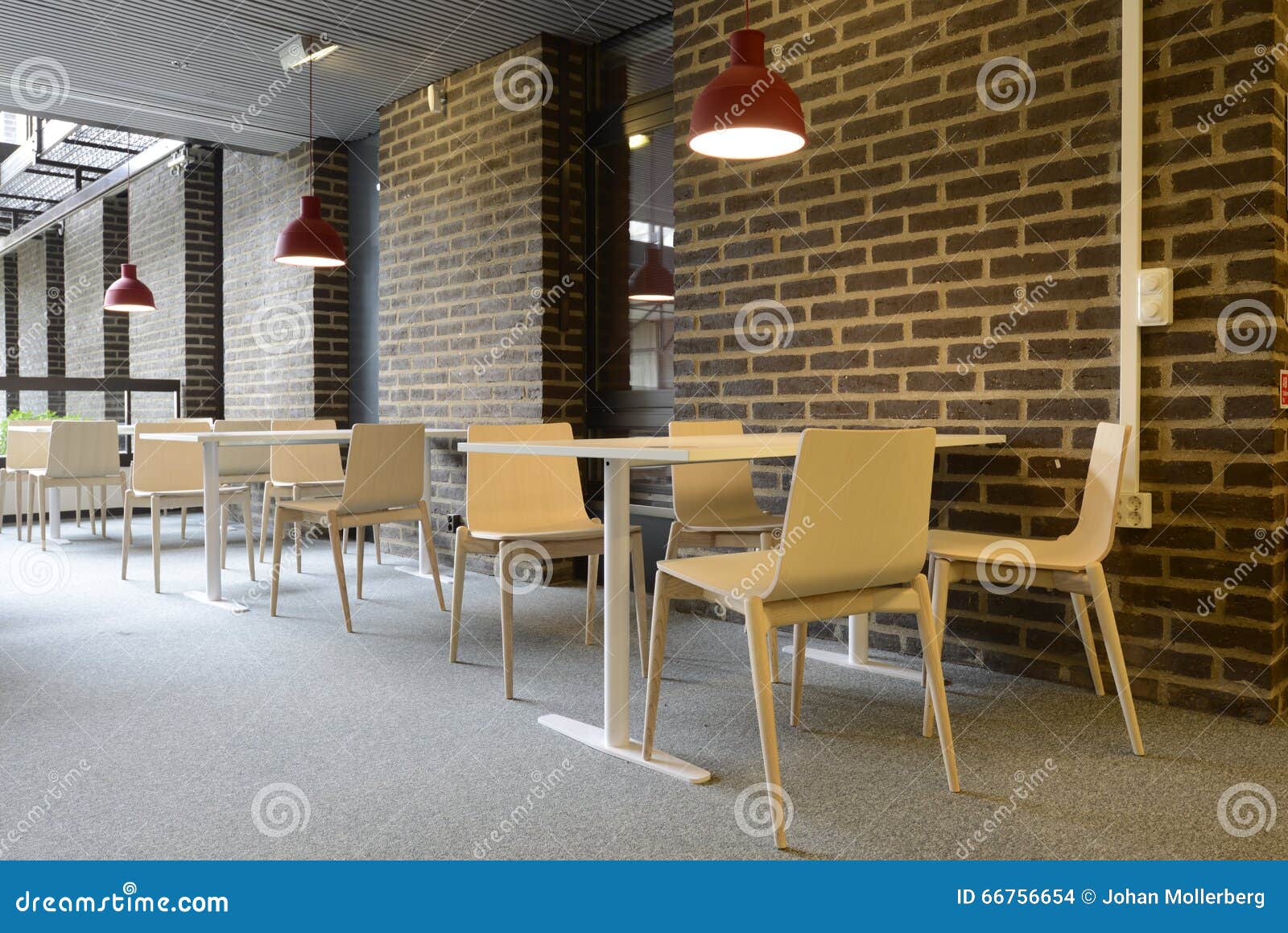 Cafeteria interior stock photo. Image of food, table - 66756654
