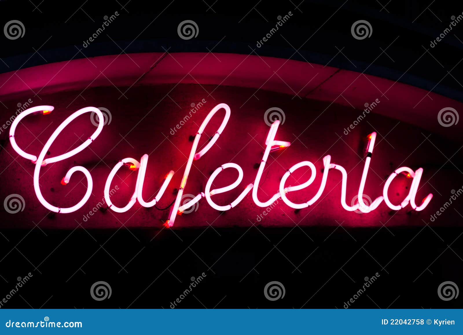 Cafeteria neon sign stock photo. Image of store, cookies - 22042758