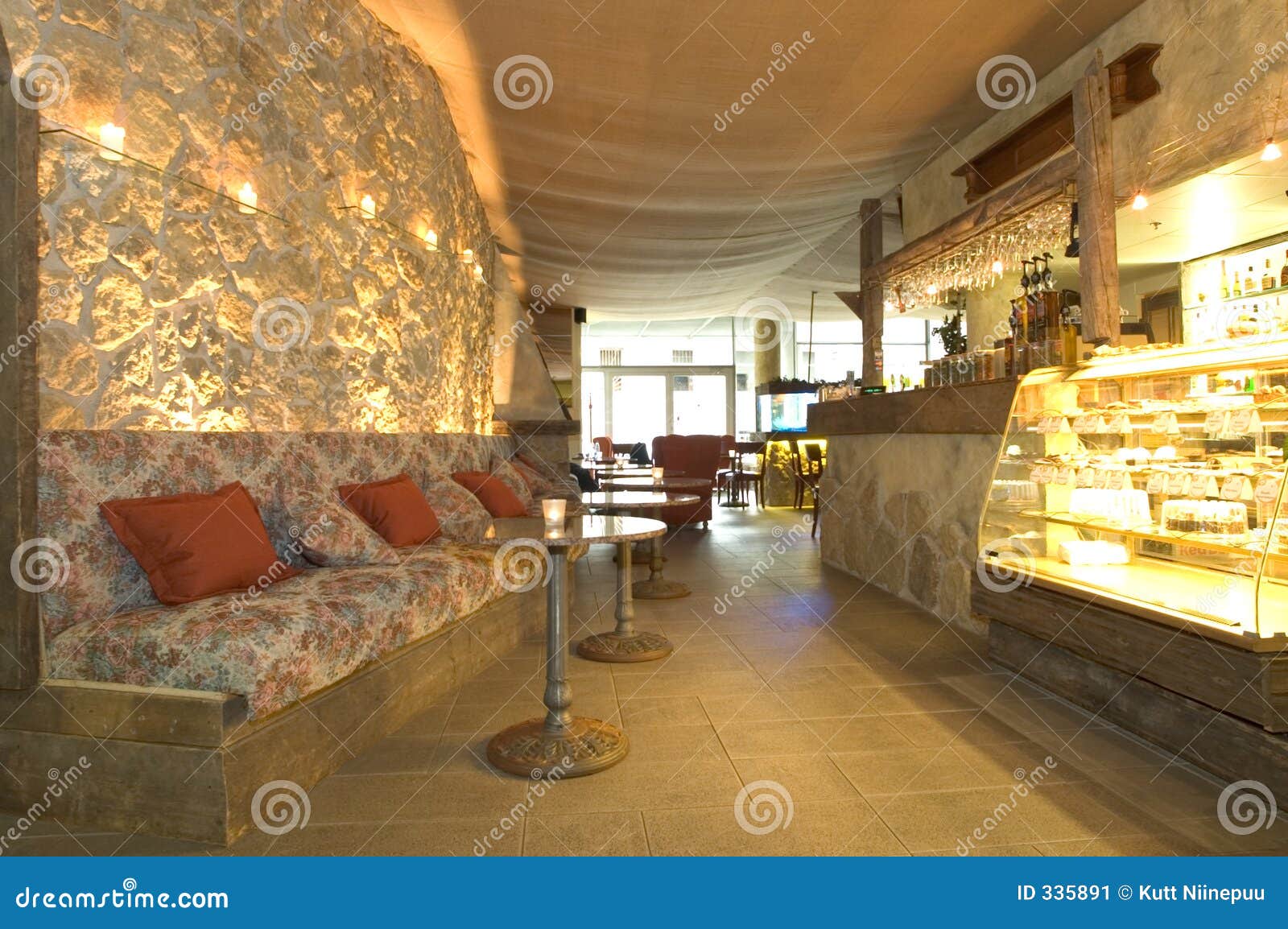 Caffe stock image. Image of lighted, interior, cafeteria - 335891