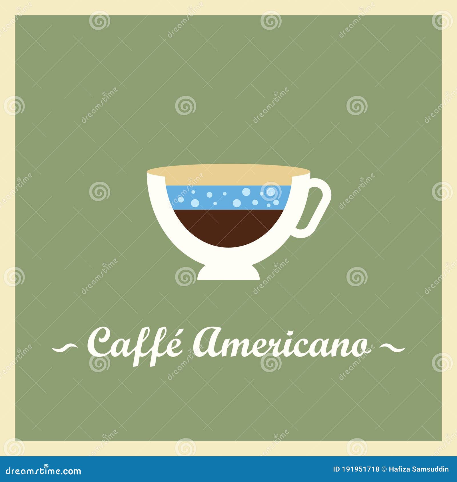 Caffe Americano. Vector Illustration Decorative Design Stock Vector ...