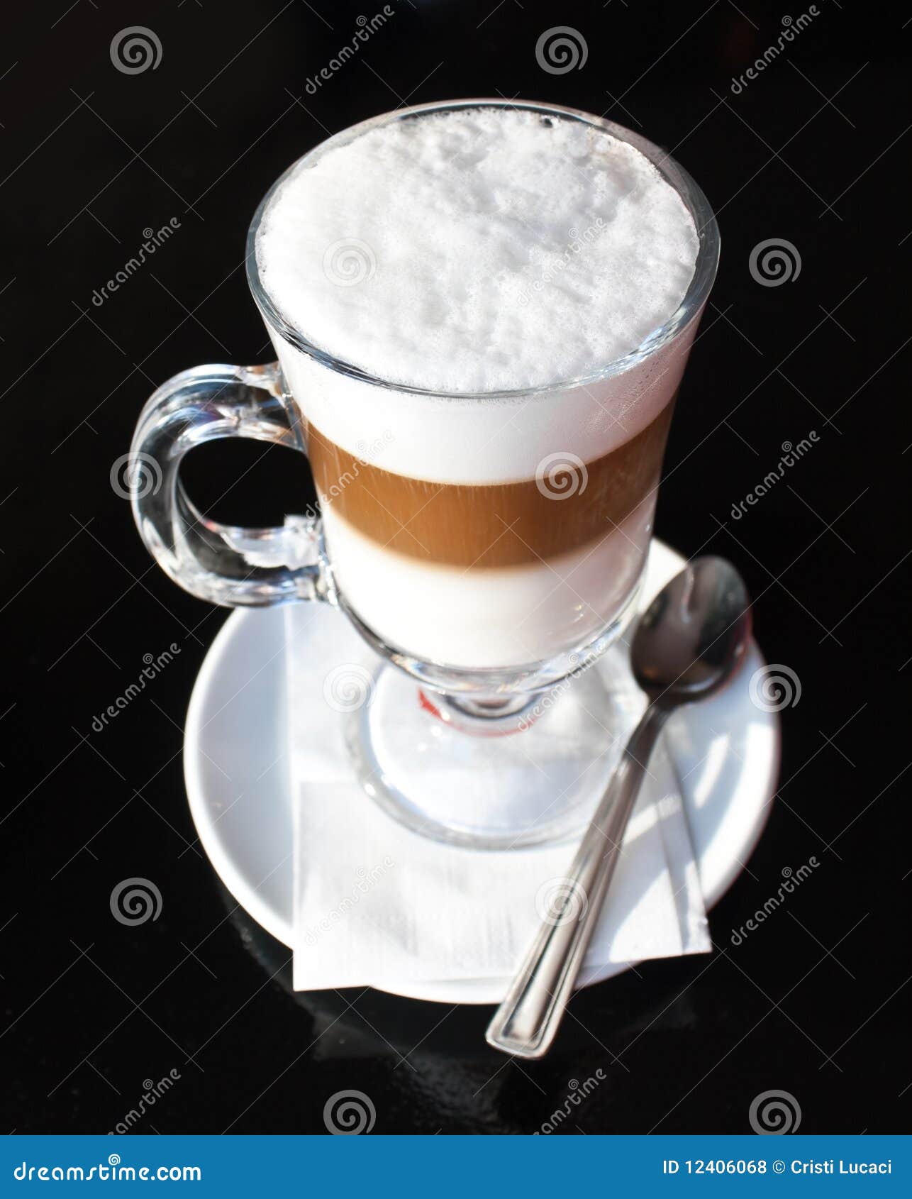 Caffe latte stock photo. Image of glass, blur, beans - 12406068