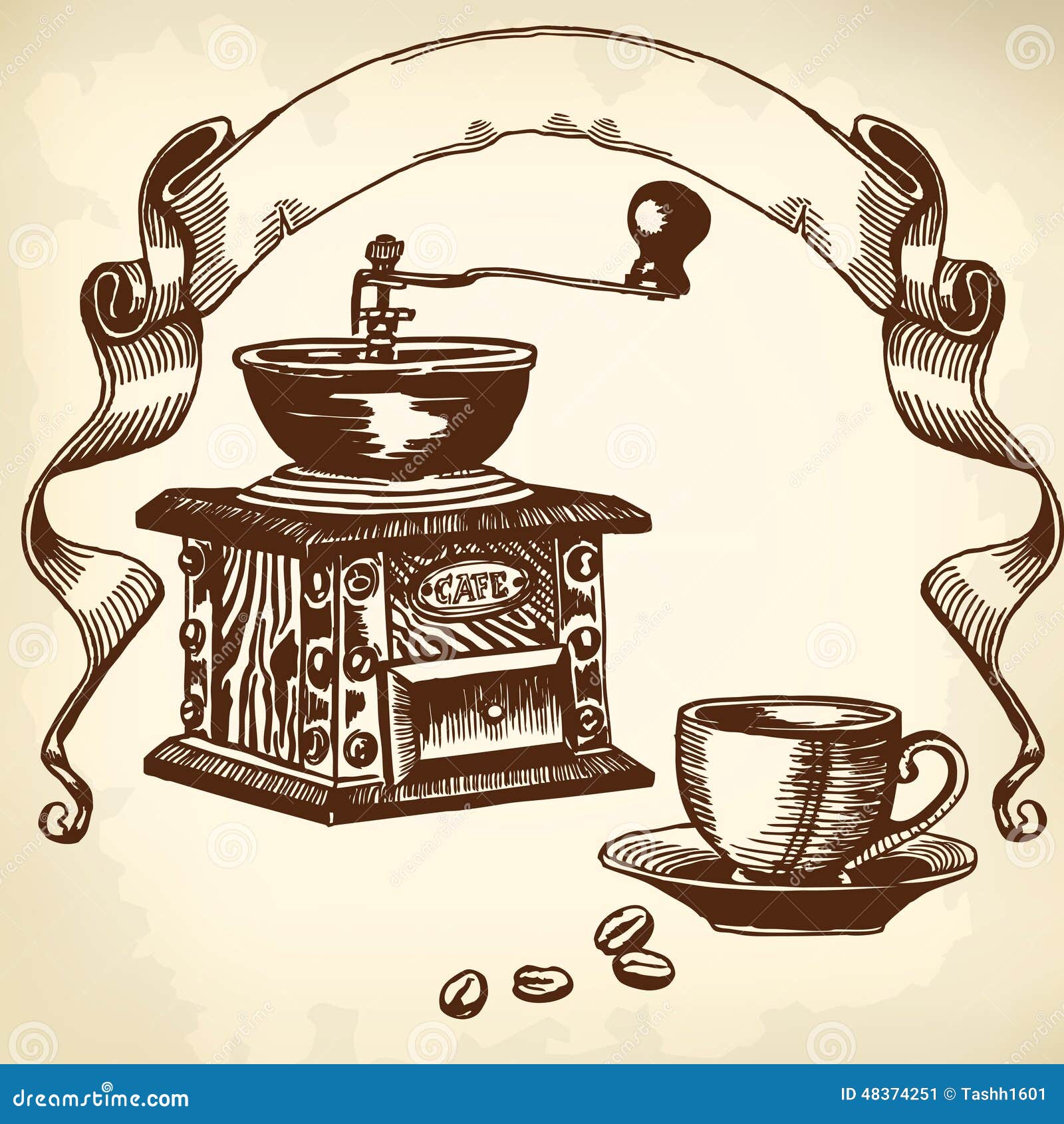 Caffe set stock illustration. Illustration of heat, elegance - 48374251