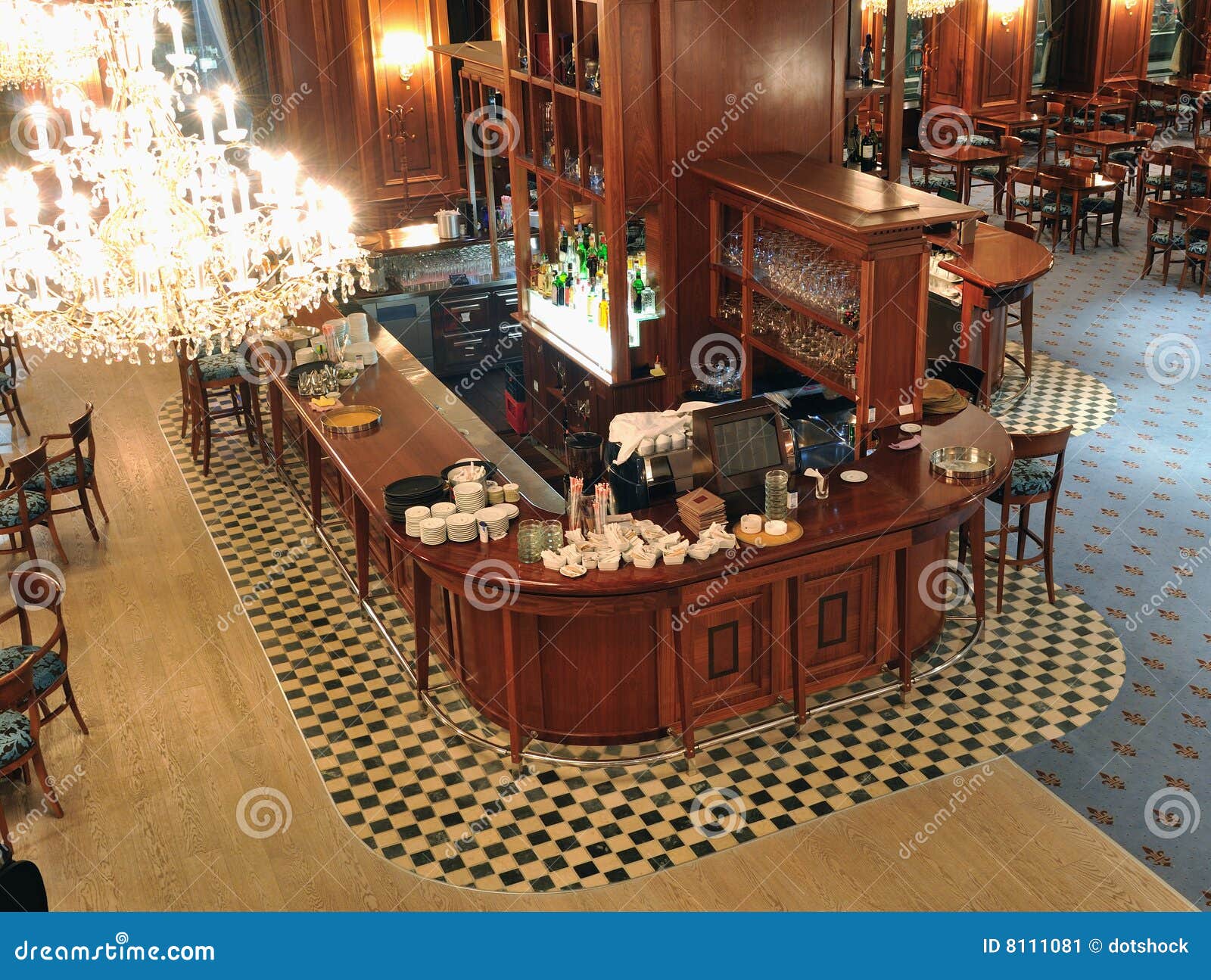 Caffee restaurant stock image. Image of floor, architecture - 8111081