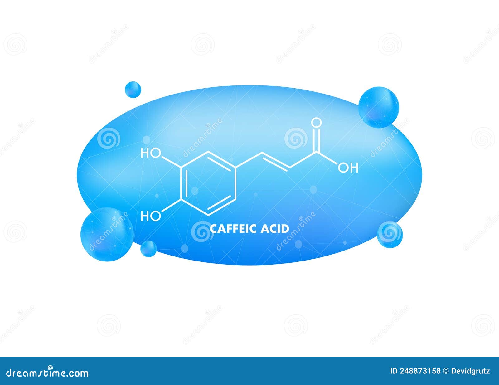 Caffeic Acid. Caffeic Acid, Great Design for Any Purposes. Stock Vector ...