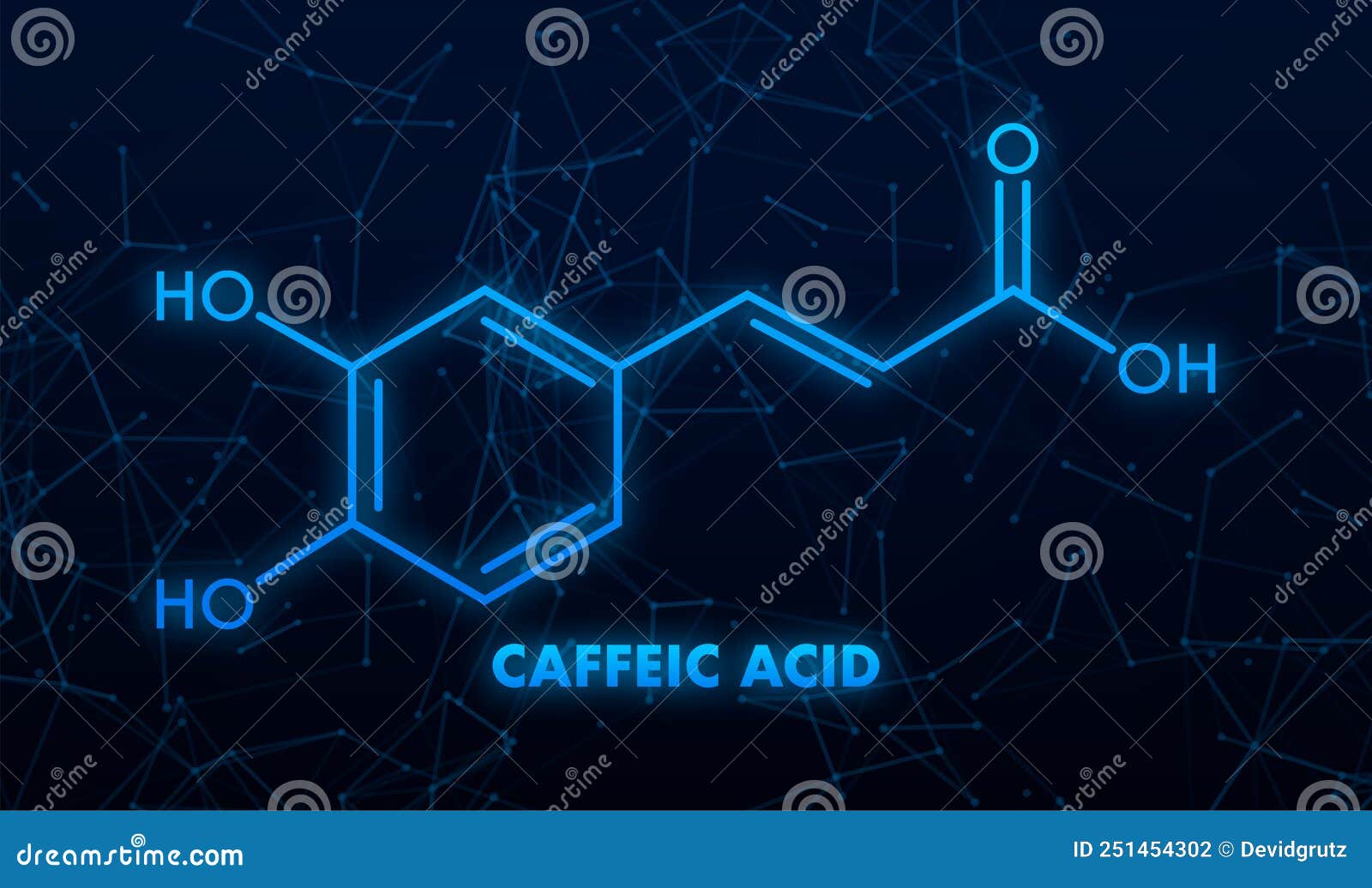 Caffeic Acid. Caffeic Acid, Great Design for Any Purposes. Stock Vector ...
