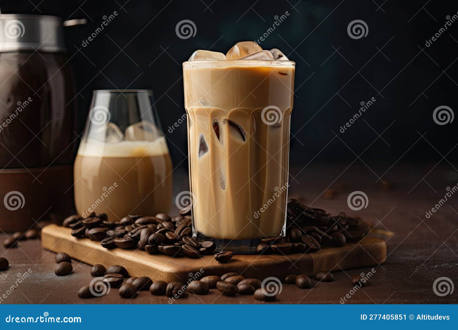 Caffeine Boost in the Form of Iced Coffee Latte with Extra Shot of ...