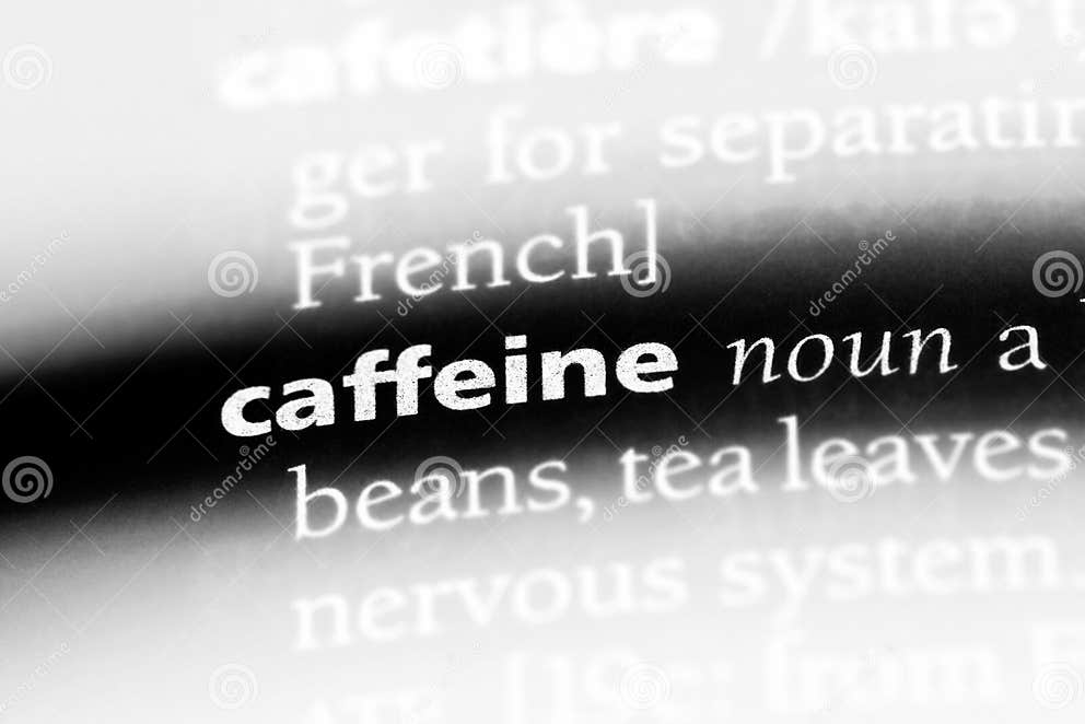 Caffeine stock image. Image of page, definition, idea - 114407973