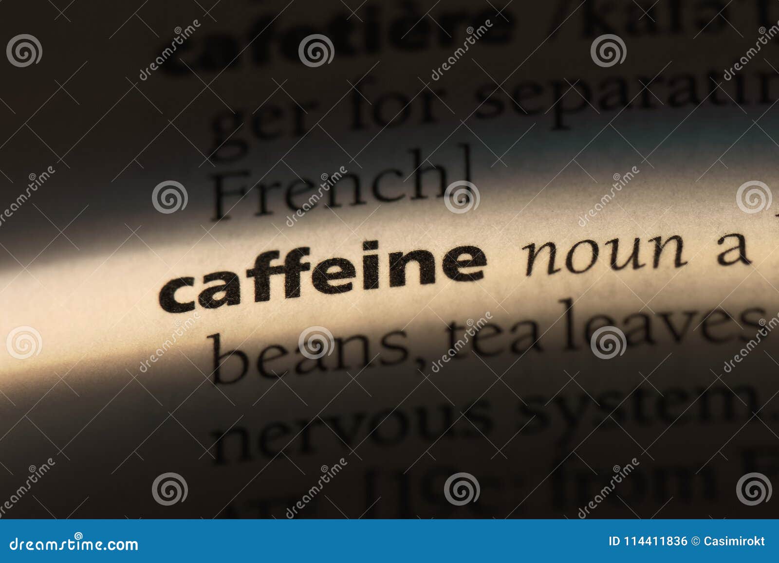 Caffeine stock photo. Image of english, book, caffeine - 114411836