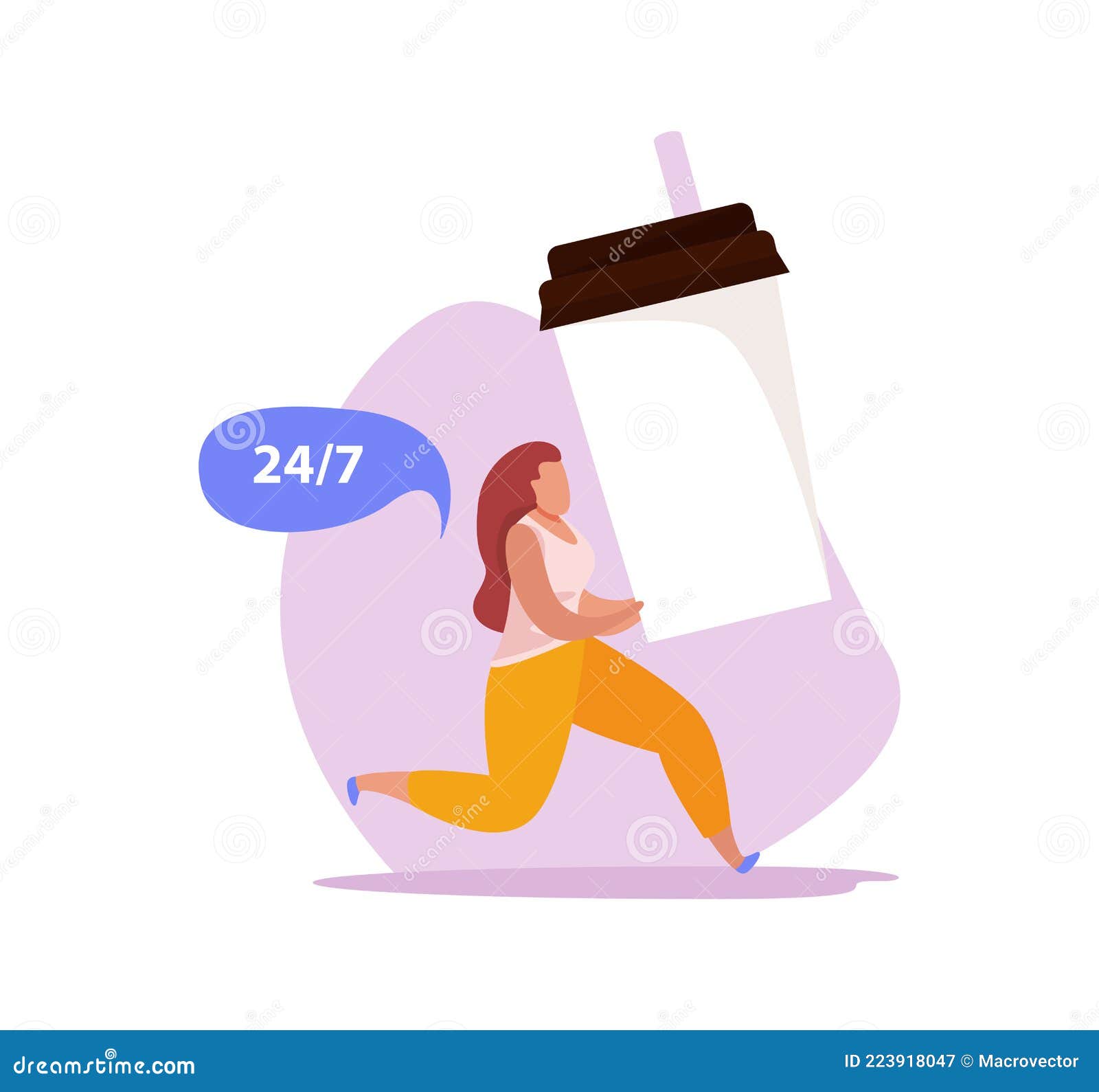 Caffeine Flat Composition stock vector. Illustration of feeling - 223918047