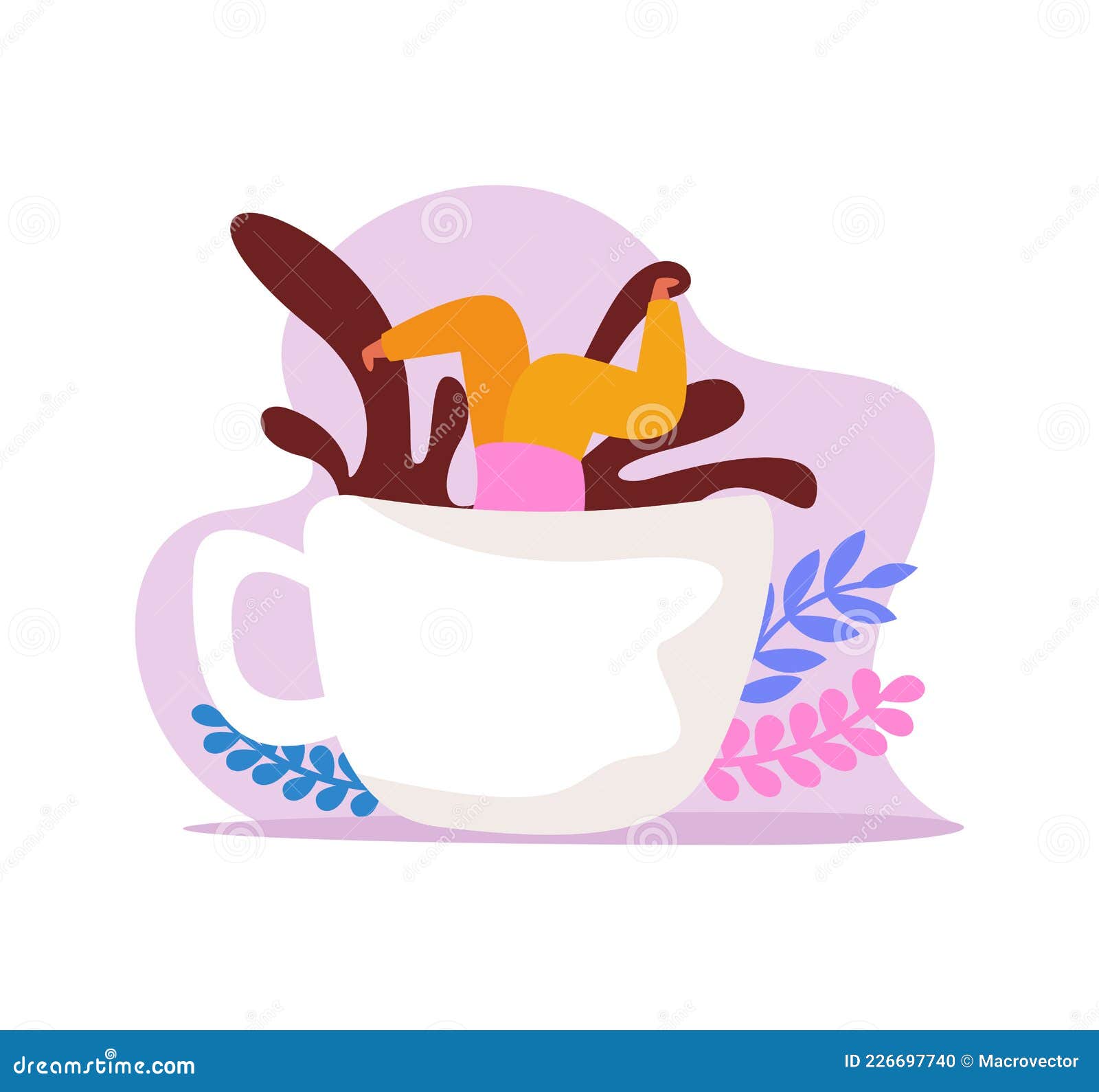 Caffeine Flat Icon stock vector. Illustration of bean - 226697740