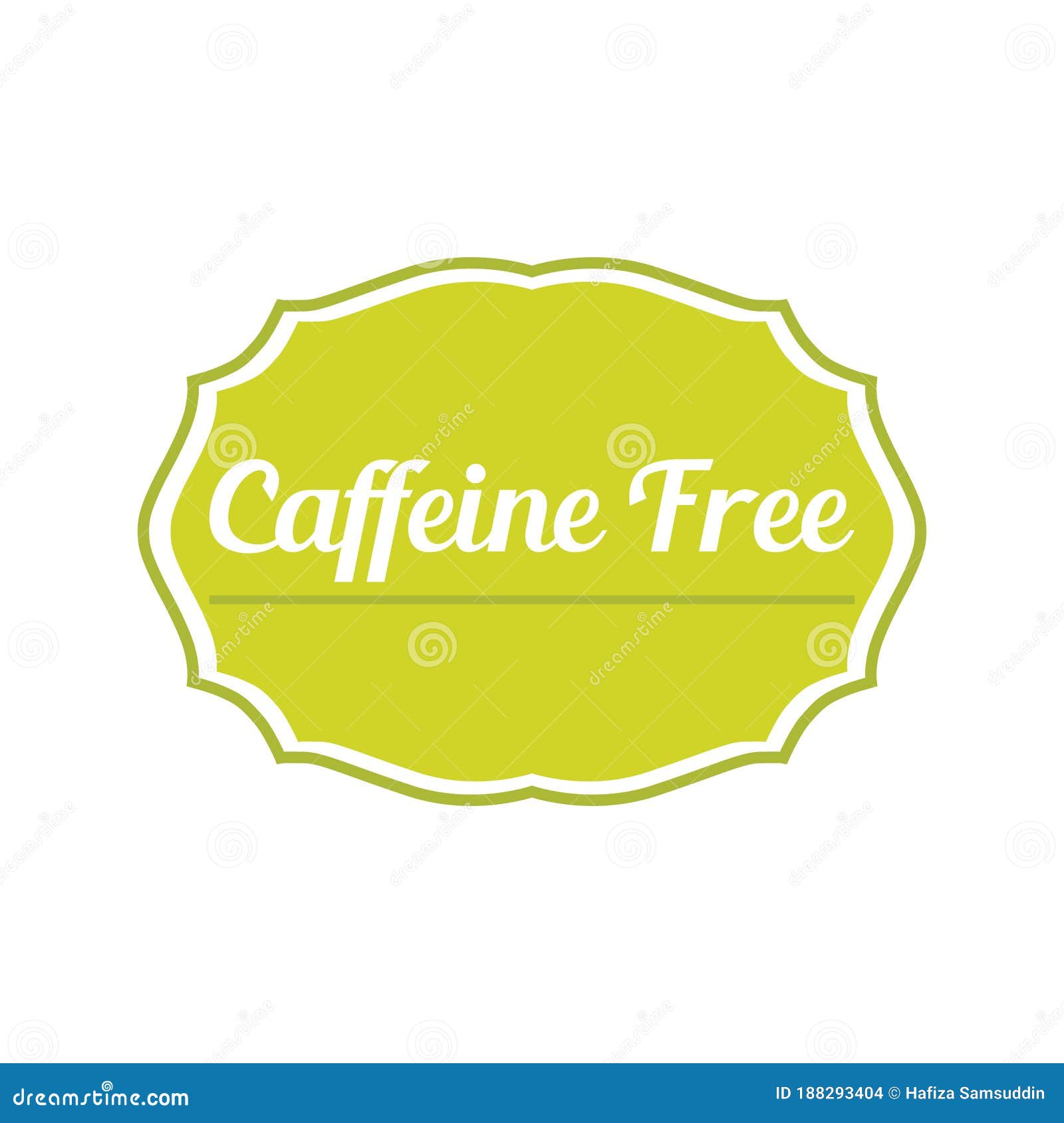 Caffeine Free Label. Vector Illustration Decorative Design Stock Vector ...