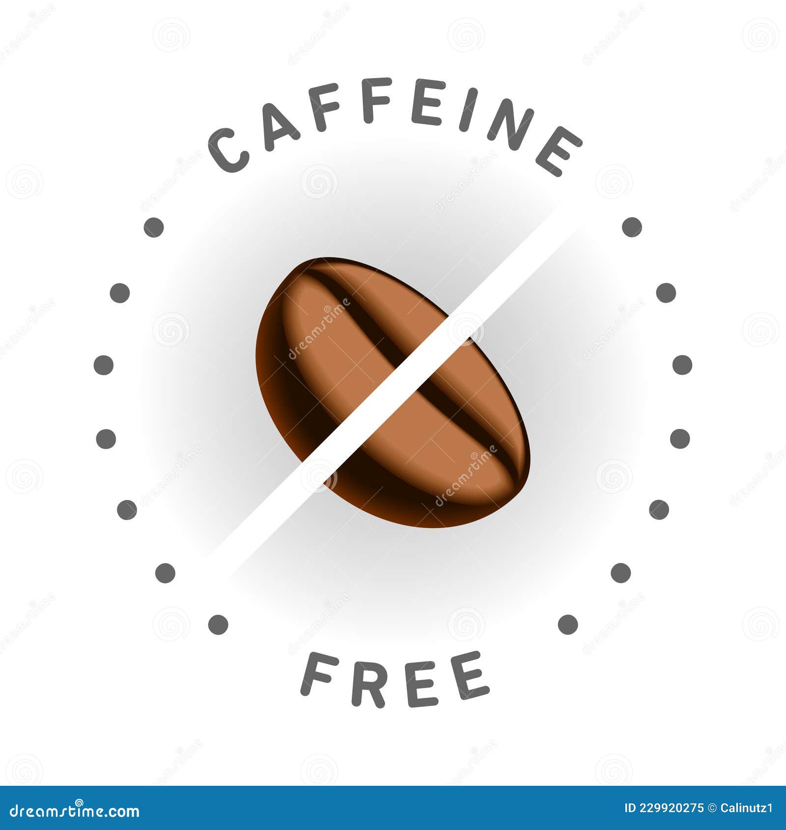 Caffeine Free Vector Logo Icon Design Badge Stock Vector - Illustration ...