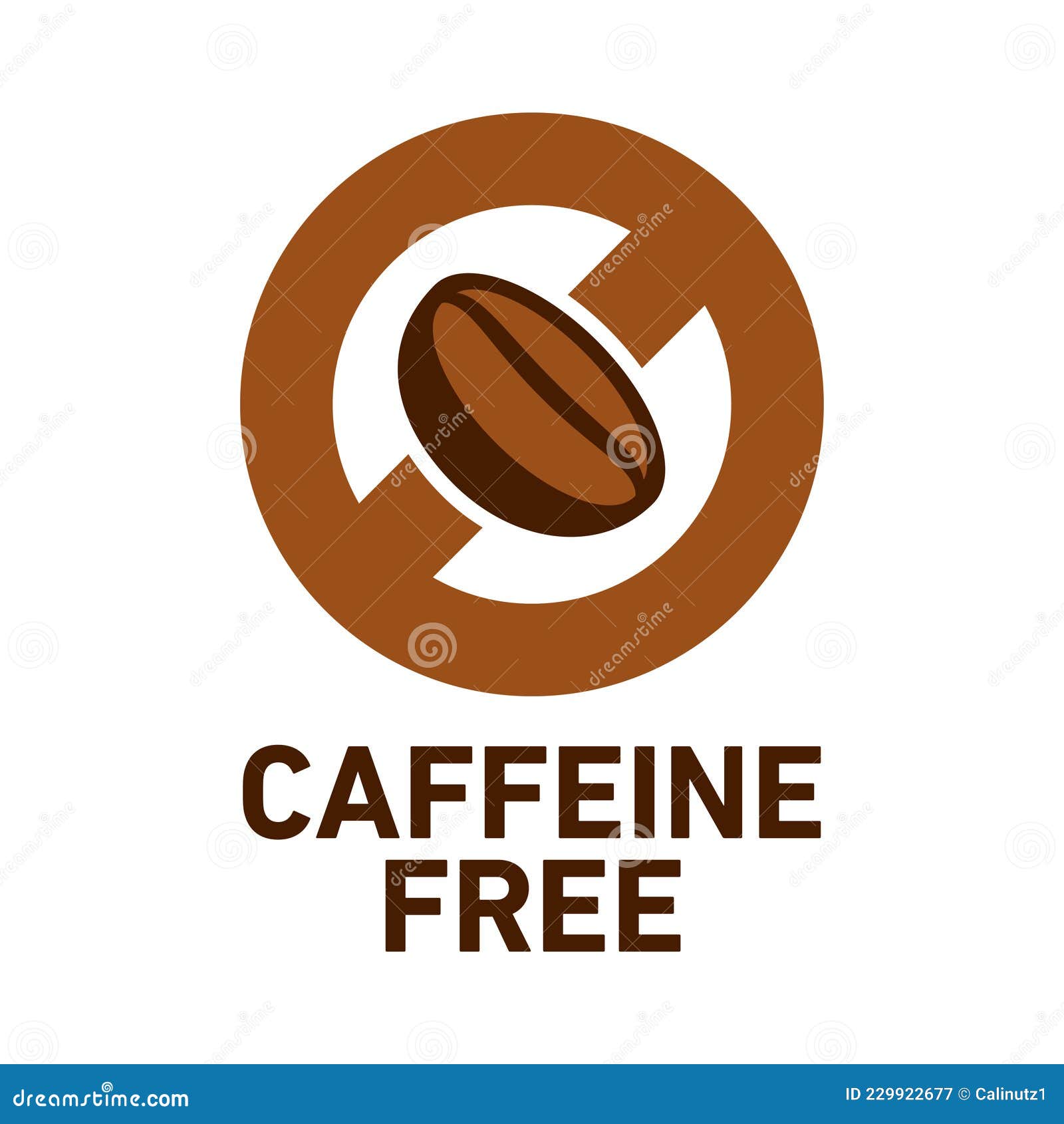 Caffeine Free Vector Logo Icon Design Badge Stock Vector - Illustration ...